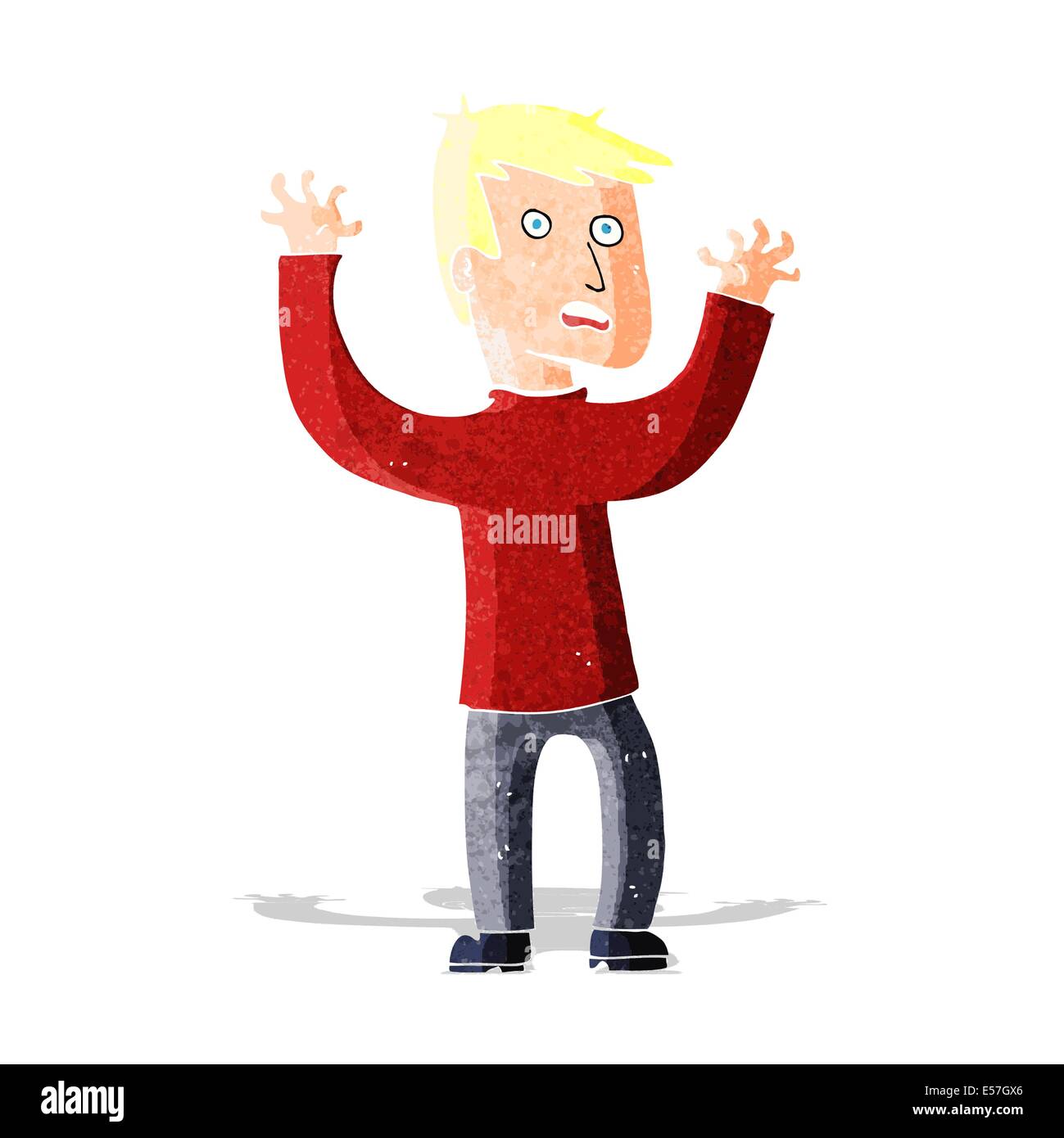 cartoon terrified man Stock Vector Image & Art - Alamy