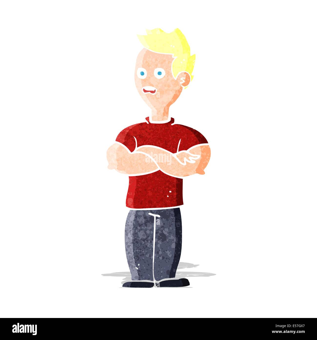cartoon man with crossed arms Stock Vector Image & Art - Alamy