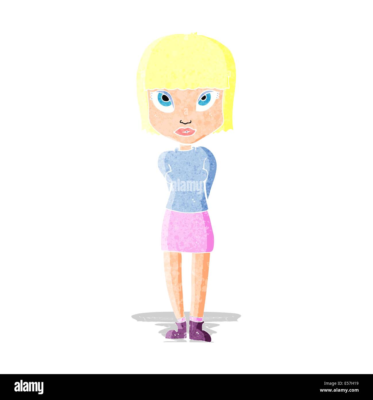 cartoon woman standing Stock Vector Image & Art - Alamy