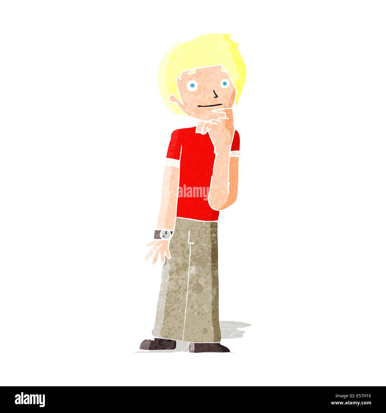 cartoon boy wondering Stock Vector Image & Art - Alamy
