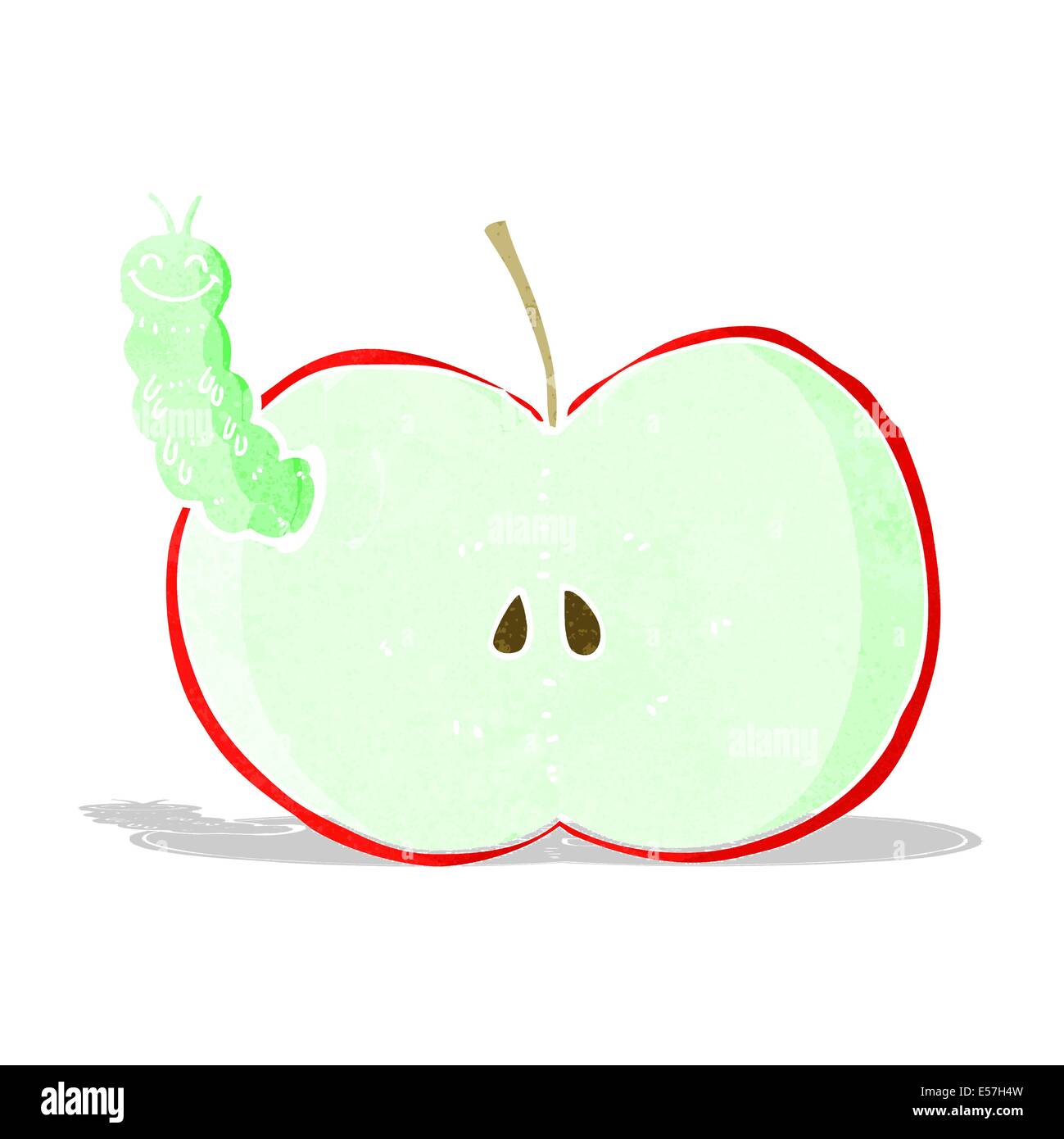cartoon bug eating apple Stock Vector Image & Art - Alamy