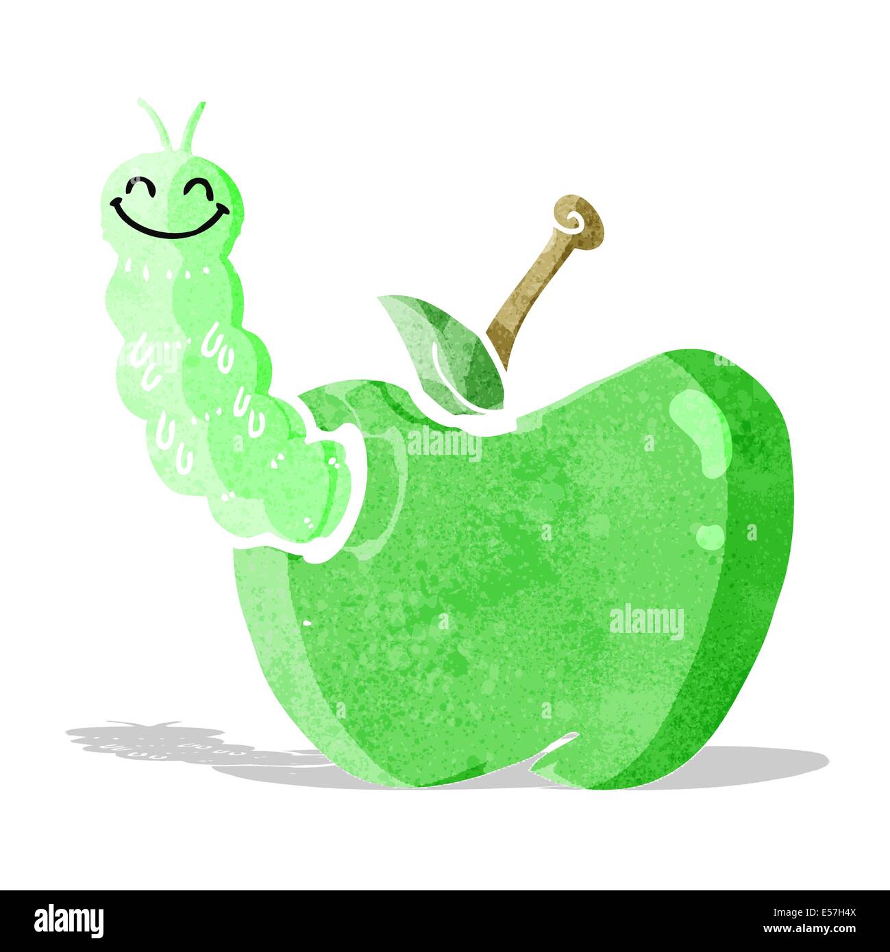 cartoon bug eating apple Stock Vector Image & Art - Alamy