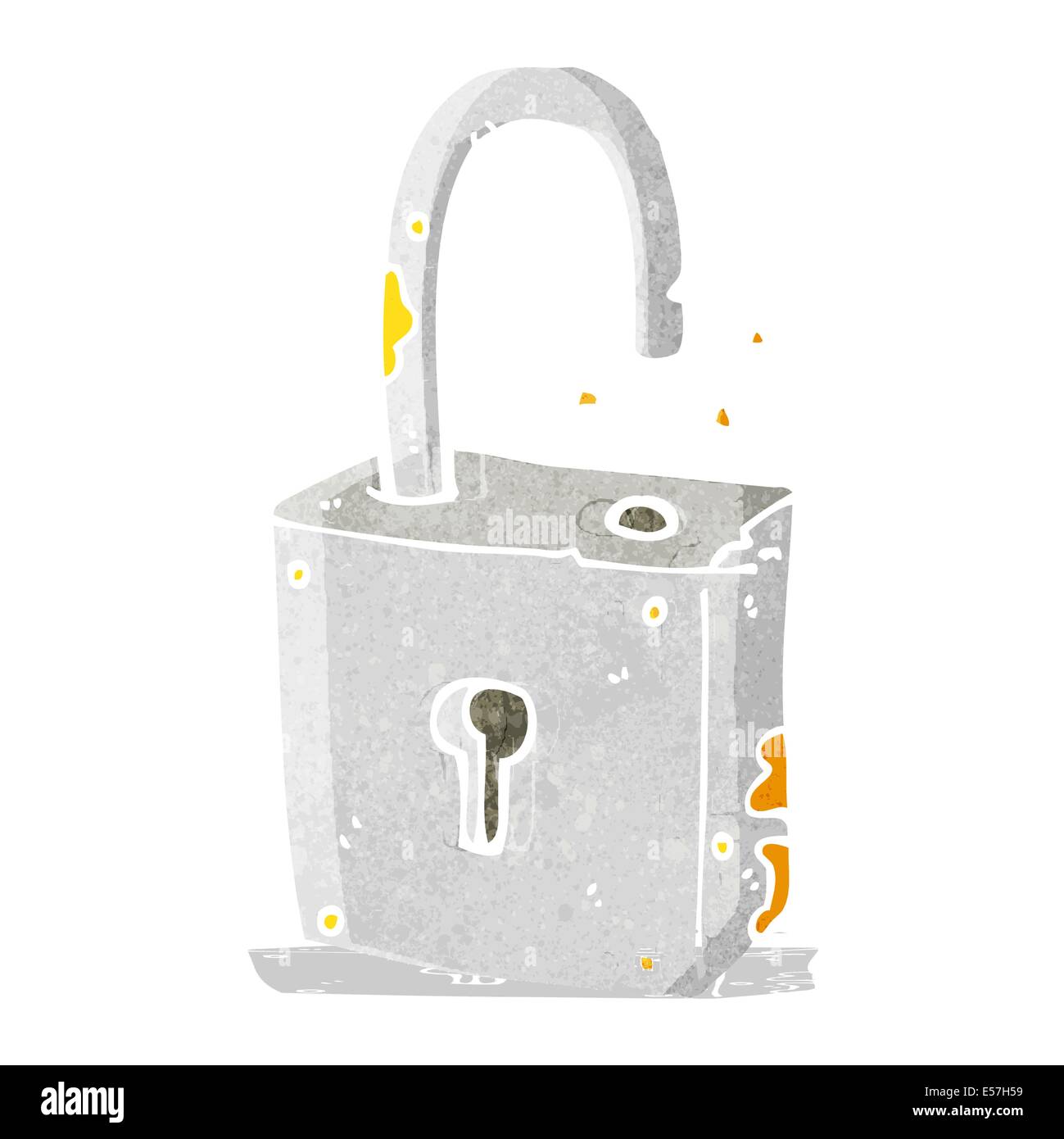 cartoon rusty old padlock Stock Vector Image & Art - Alamy