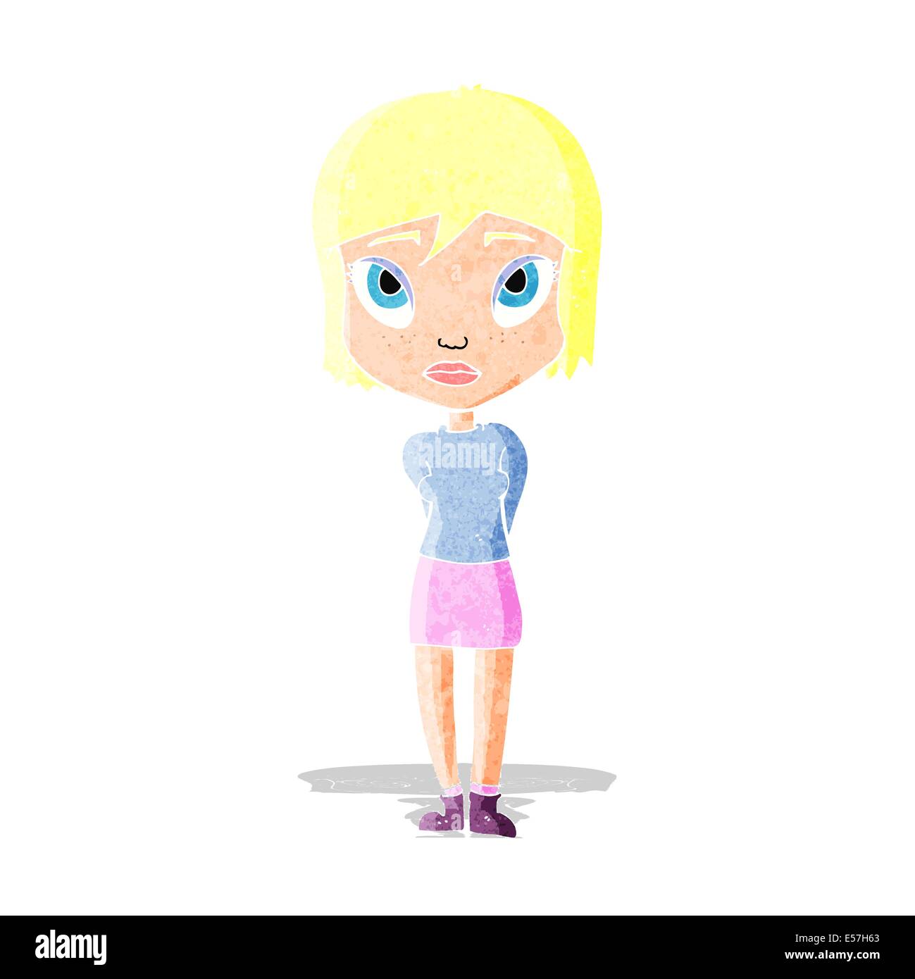 cartoon shy girl Stock Vector Image & Art - Alamy