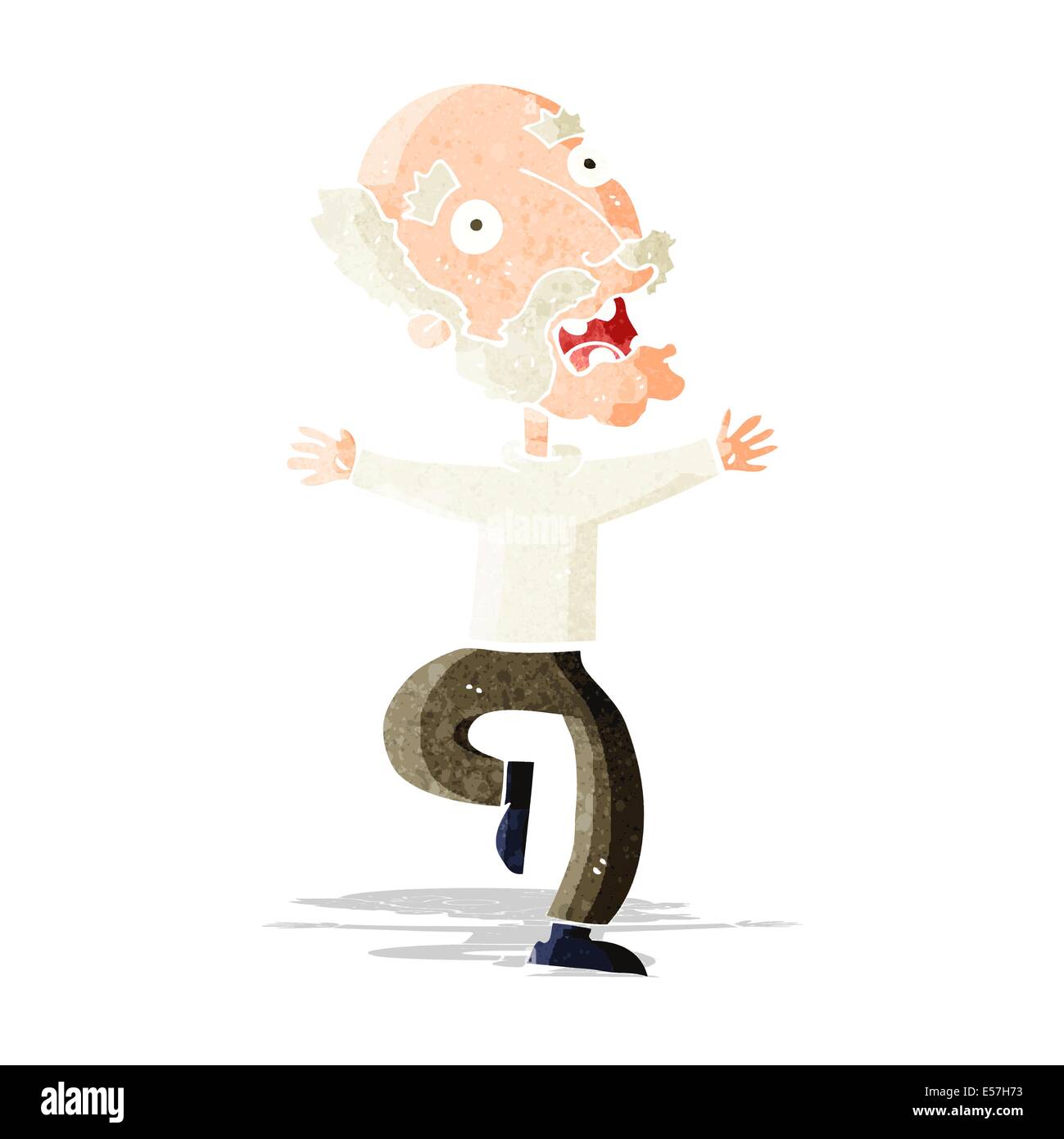 cartoon old man having a fright Stock Vector Image & Art - Alamy
