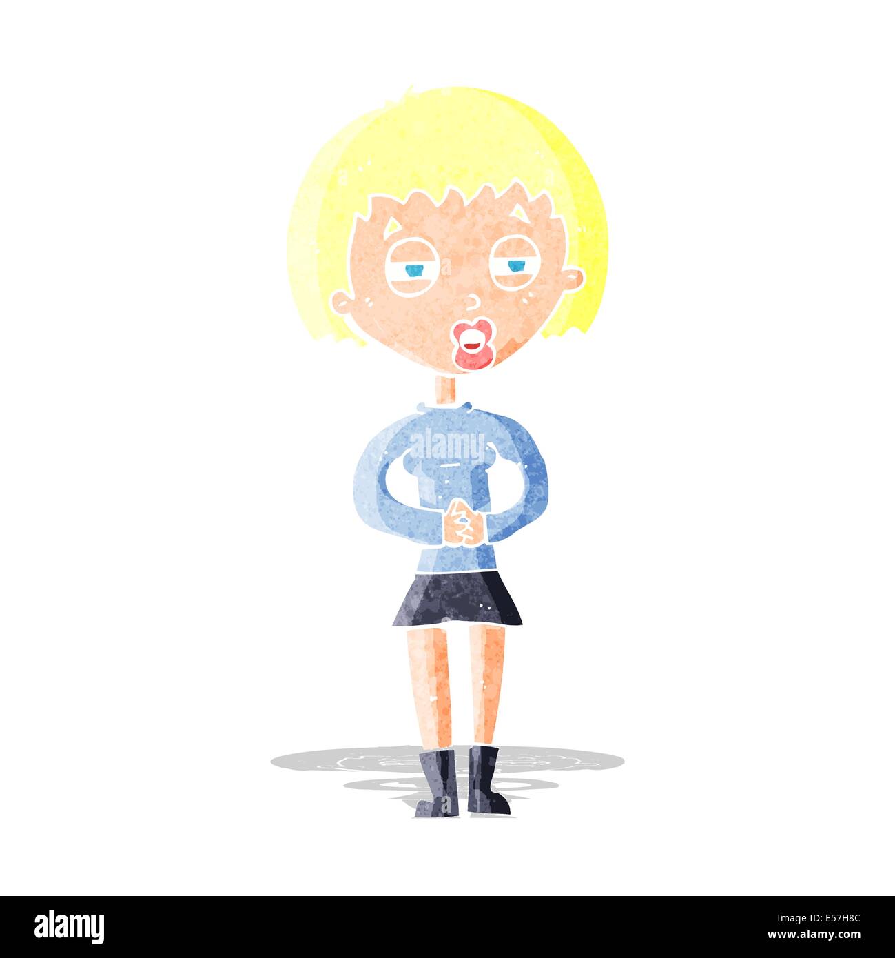 Suspicious girl Stock Vector Images - Alamy