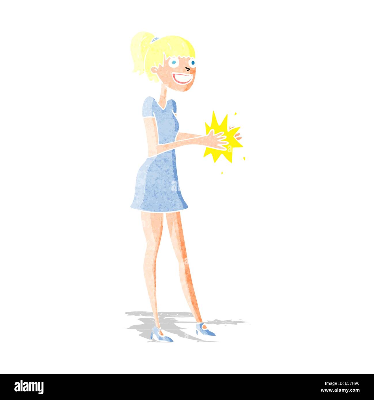cartoon woman clapping hands Stock Vector Image & Art - Alamy