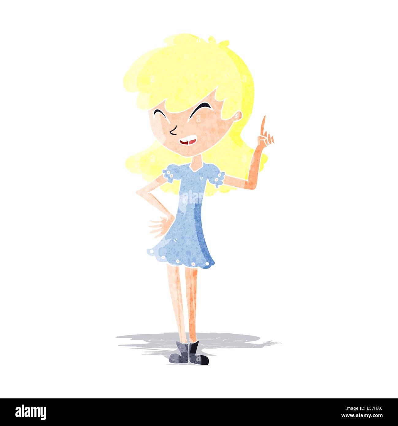 cartoon girl making point Stock Vector Image & Art - Alamy