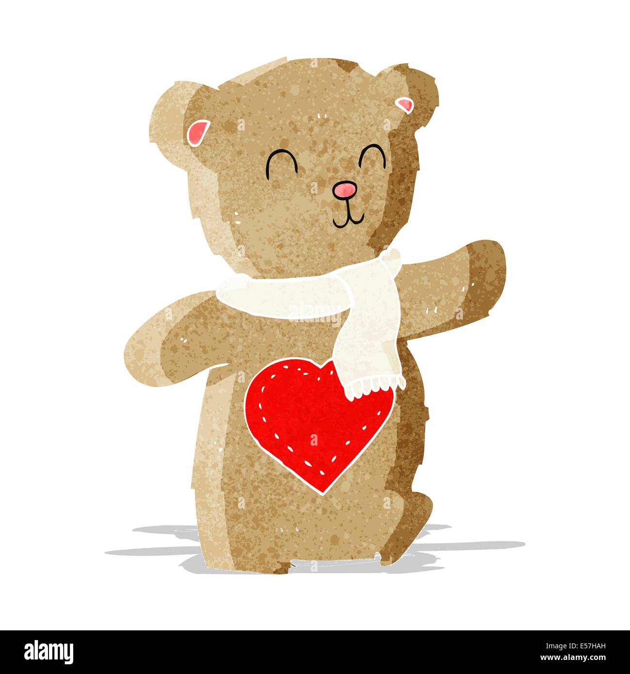 cartoon teddy bear with love heart Stock Vector Image & Art - Alamy