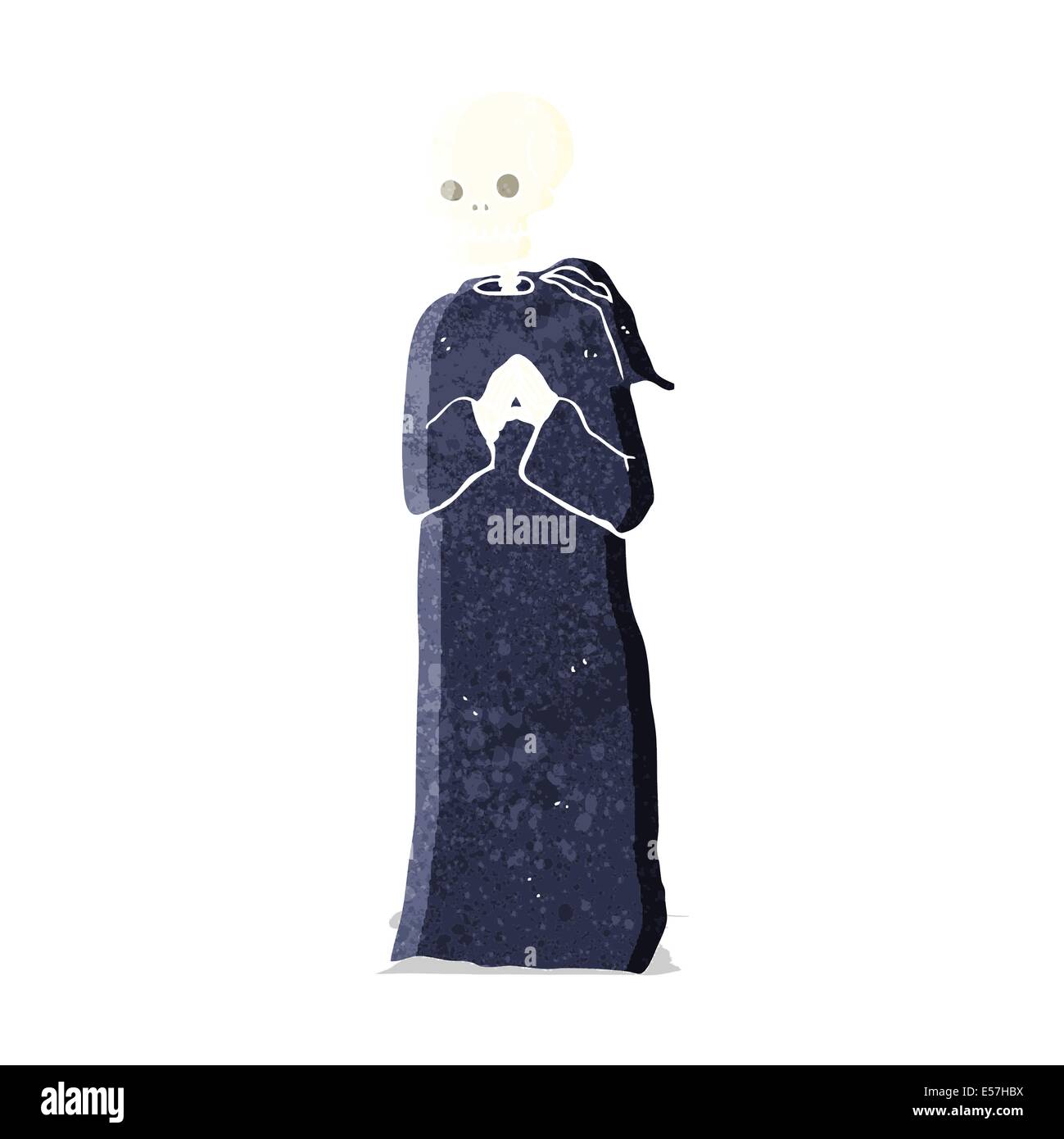 cartoon skeleton in black robe Stock Vector Image & Art - Alamy