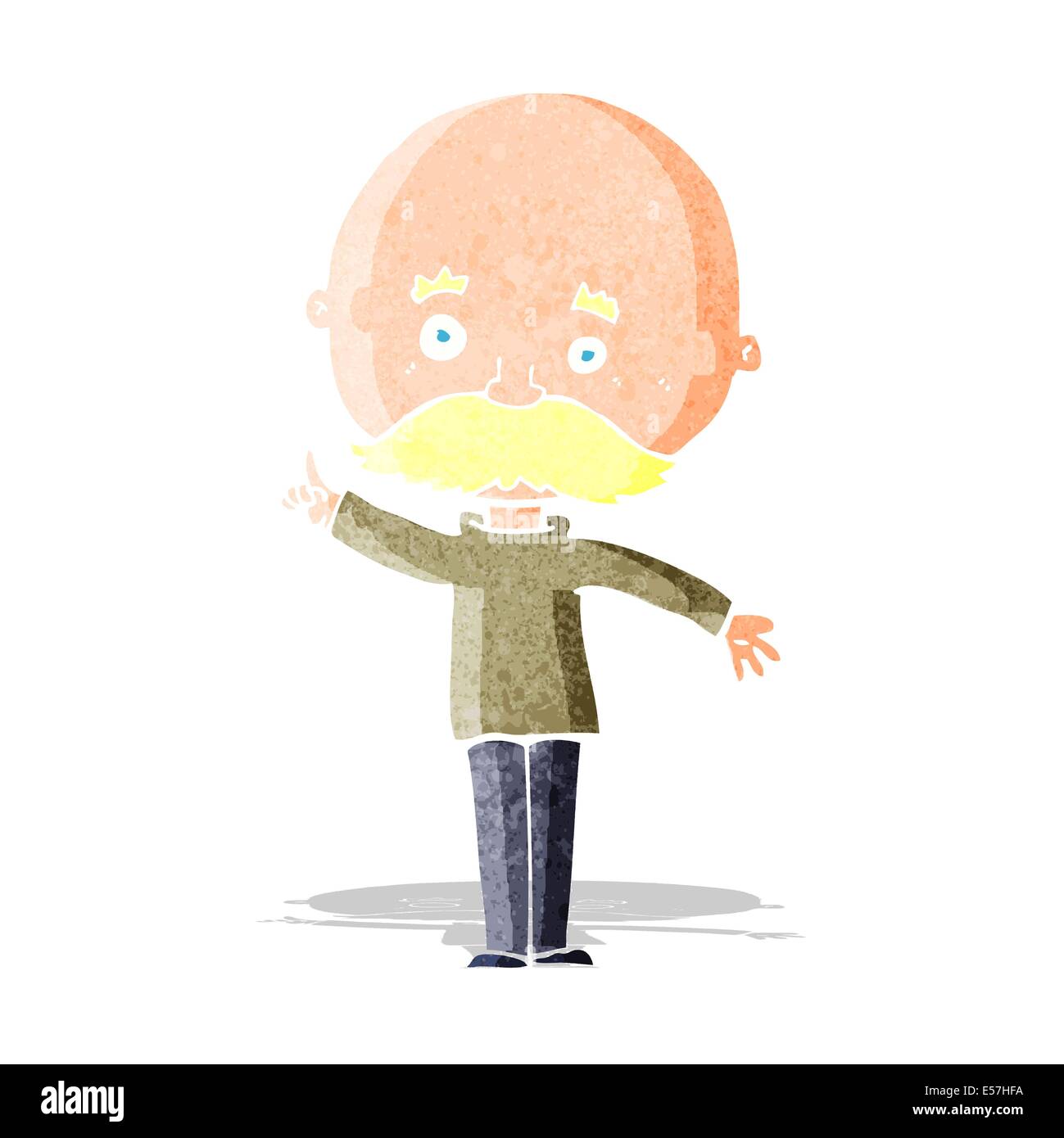 Cartoon bald man idea Stock Vector Images - Alamy