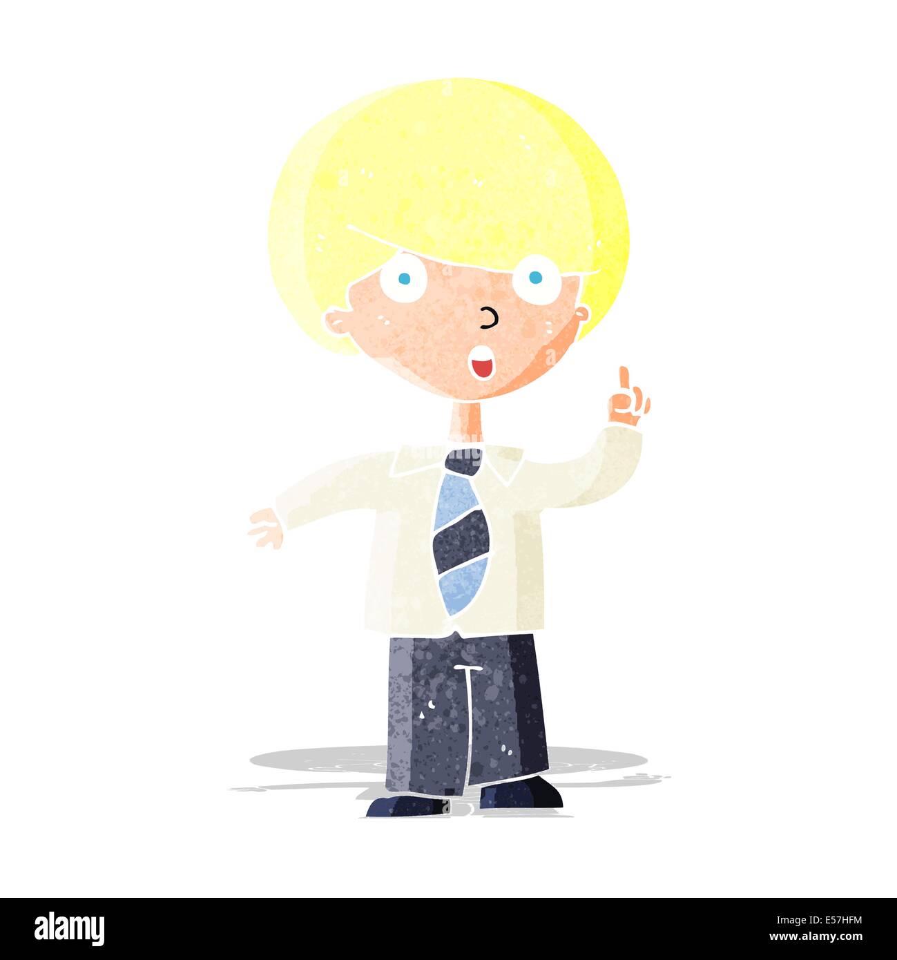 cartoon school boy answering question Stock Vector Image & Art - Alamy