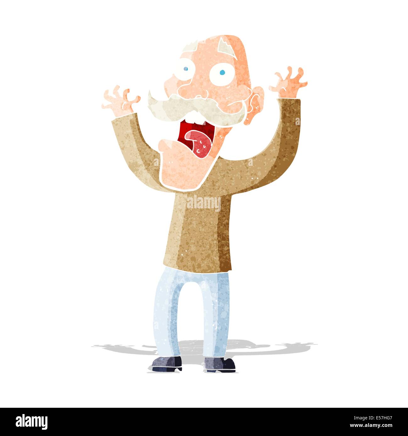 cartoon old man getting a fright Stock Vector Image & Art - Alamy