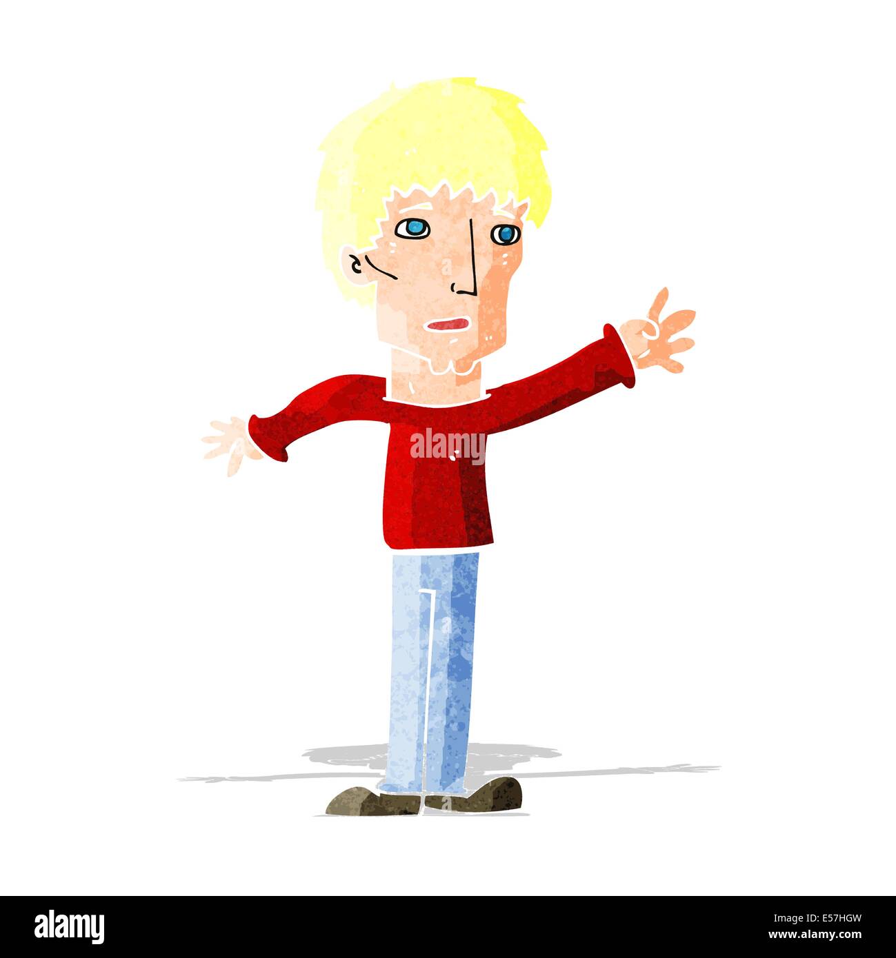 cartoon worried man reaching out Stock Vector Image & Art - Alamy