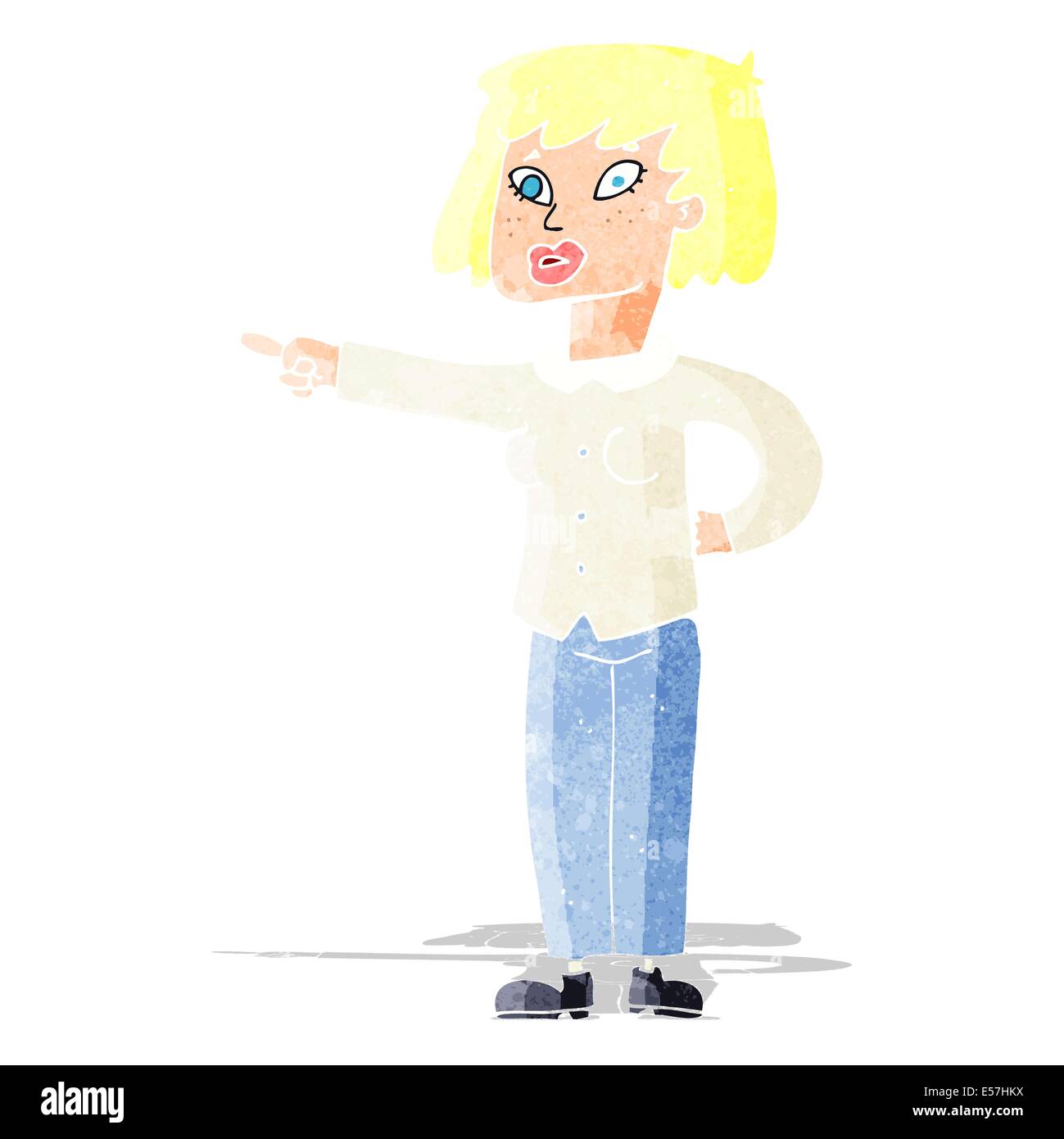 cartoon woman pointing Stock Vector Image & Art - Alamy