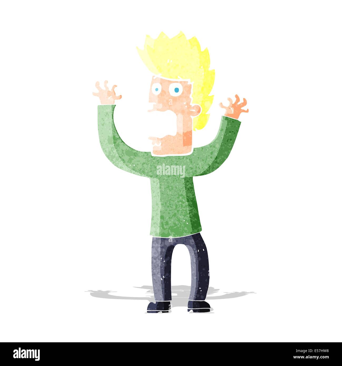 cartoon terrified man Stock Vector Image & Art - Alamy