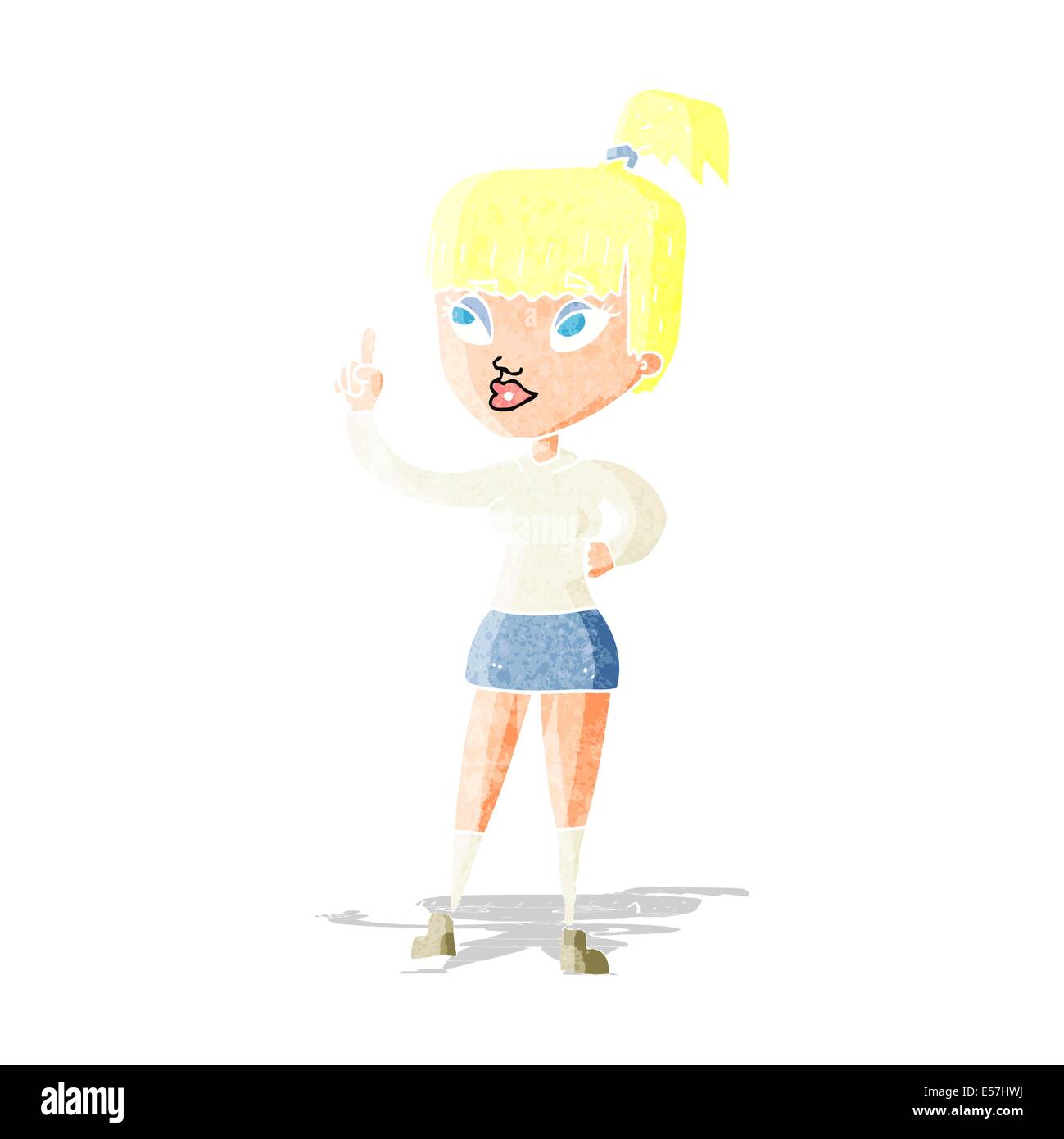 cartoon attractive girl with idea Stock Vector Image & Art - Alamy