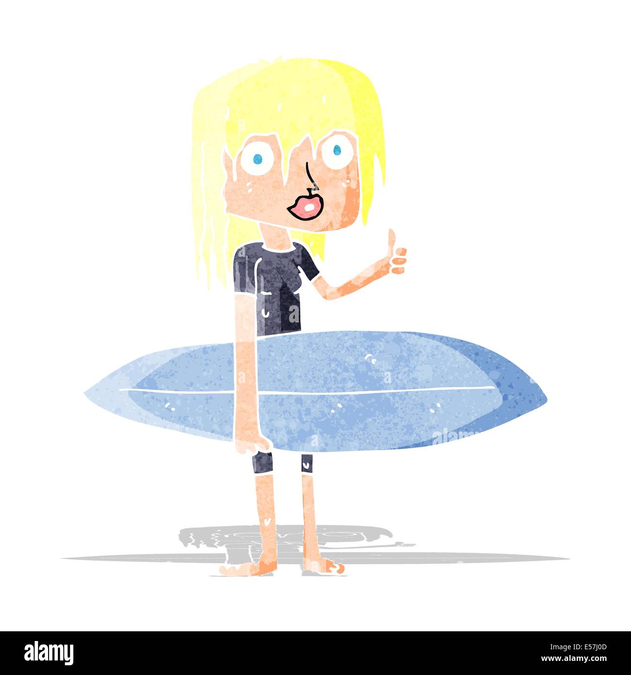 cartoon surfer girl Stock Vector Image & Art - Alamy