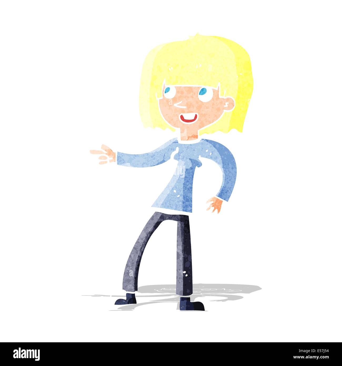 cartoon girl pointing Stock Vector Image & Art - Alamy