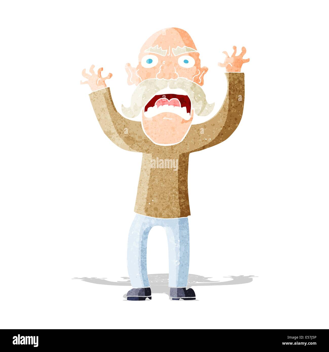 cartoon angry old man Stock Vector Image & Art - Alamy