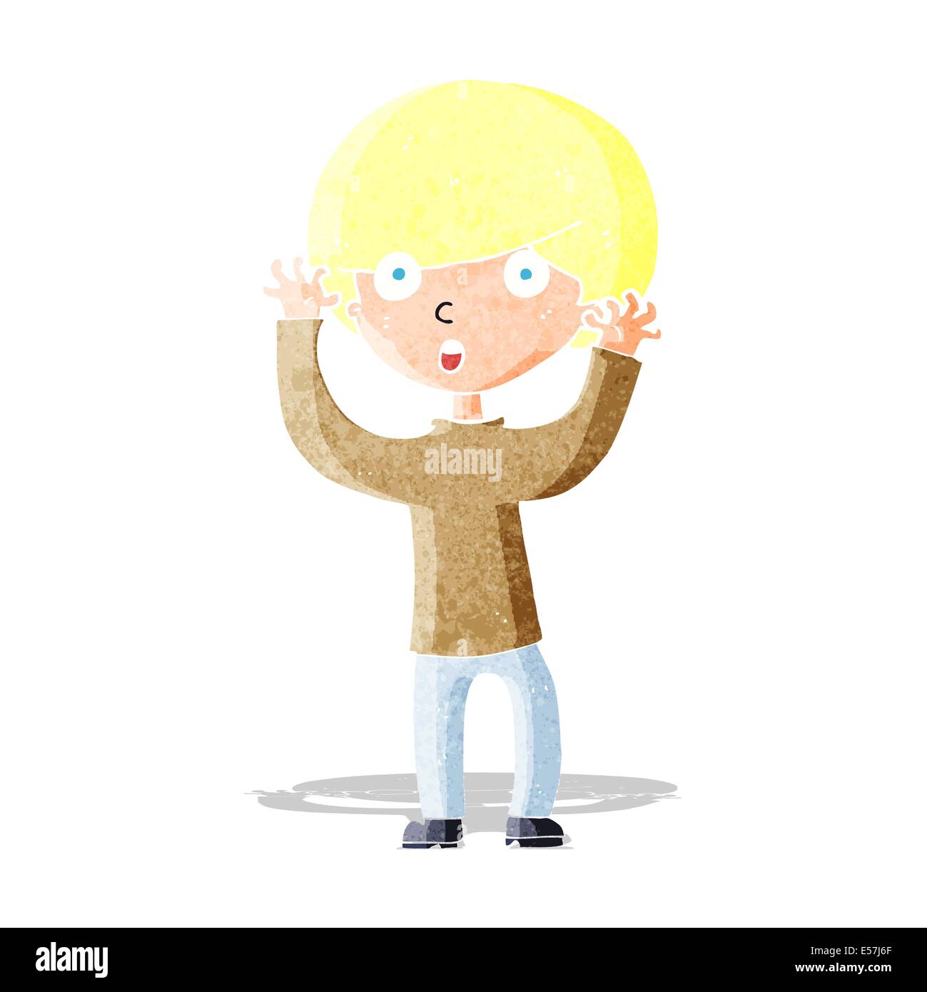cartoon startled boy Stock Vector Image & Art - Alamy