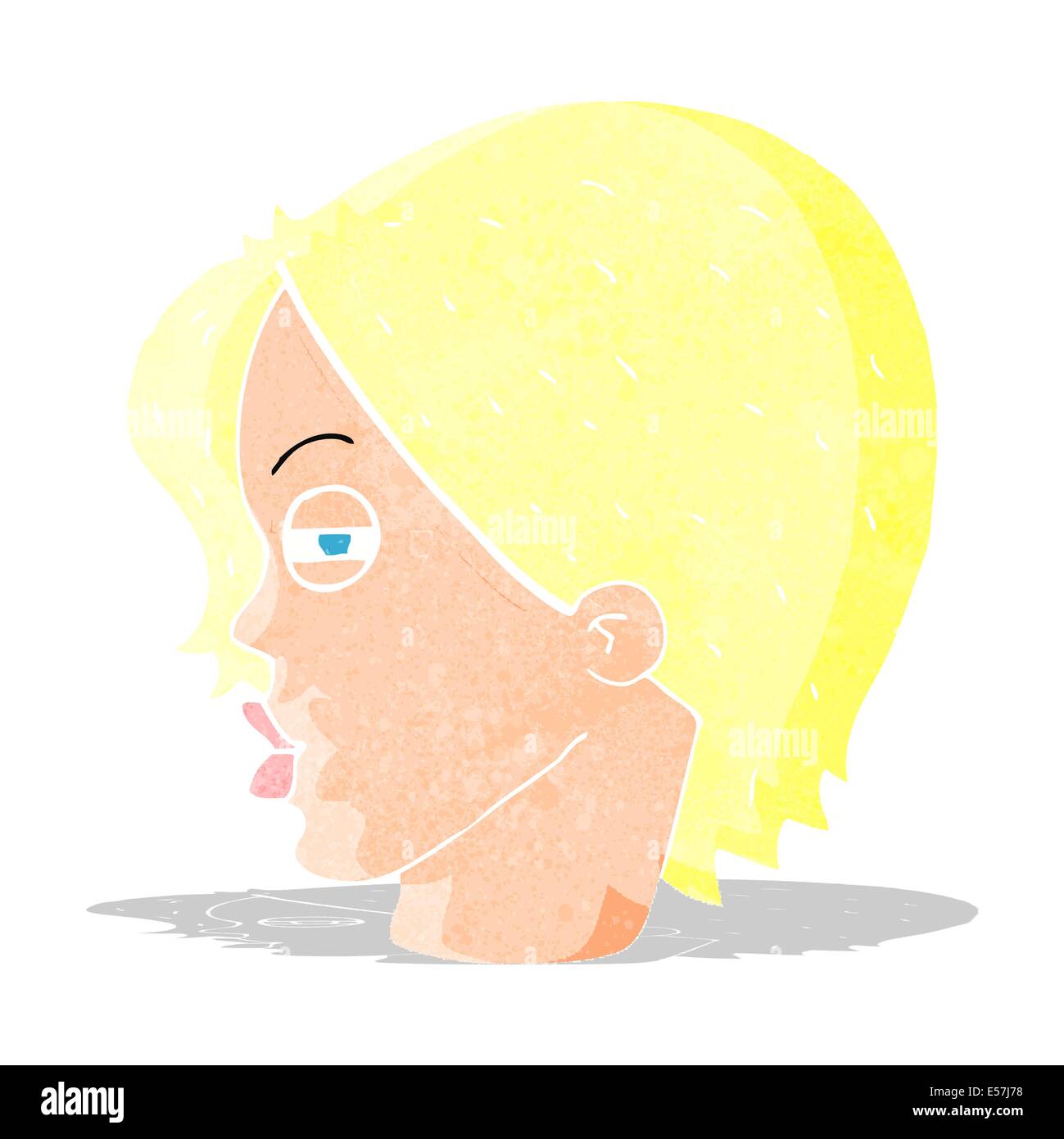 cartoon female face with narrowed eyes Stock Vector Image & Art - Alamy