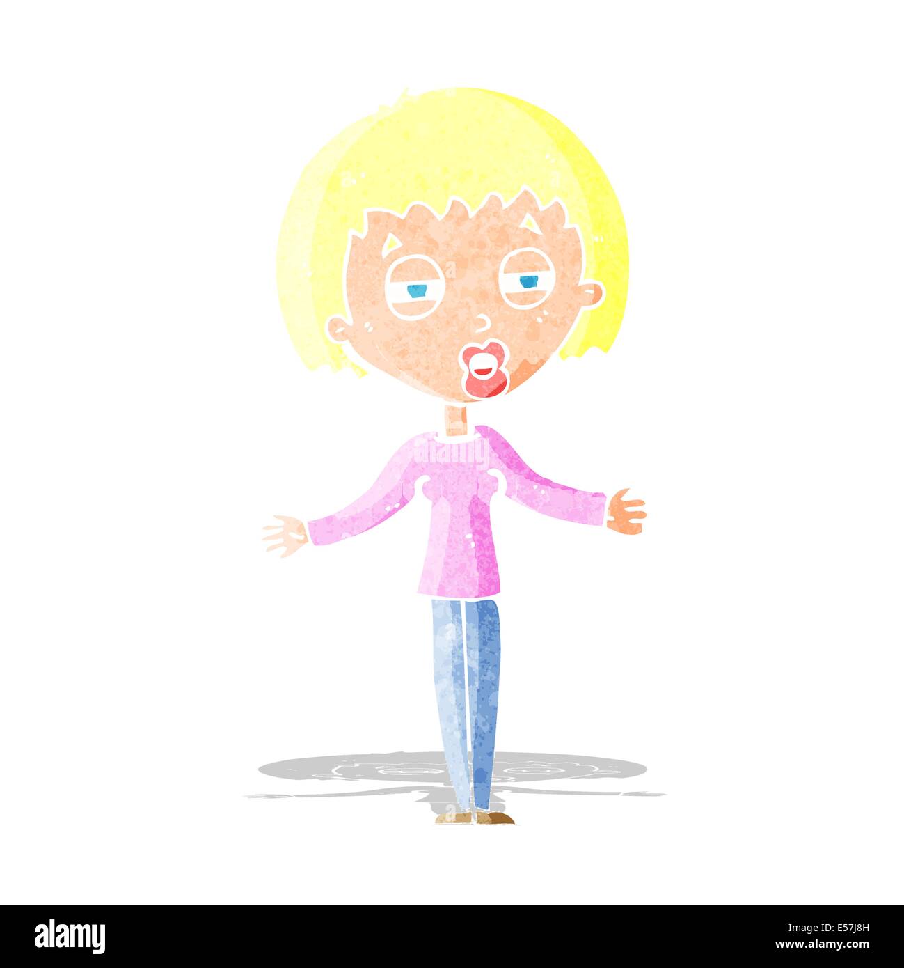 carton suspicious woman Stock Vector Image & Art - Alamy