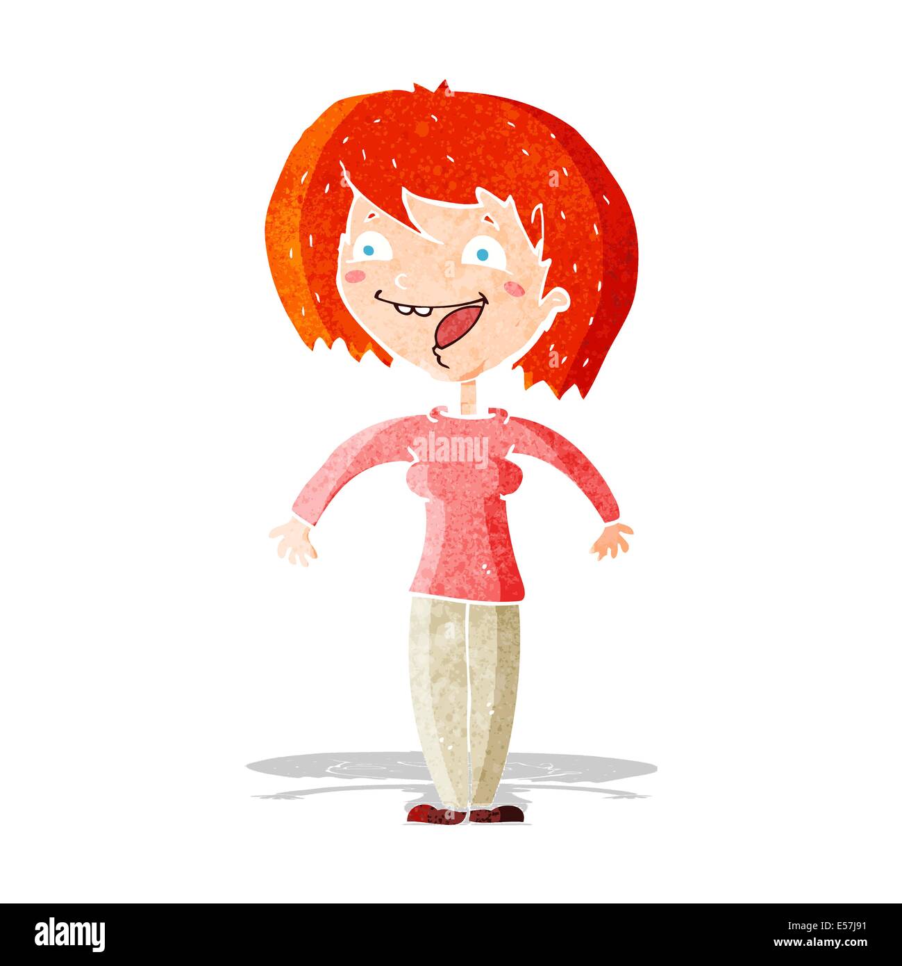 cartoon excited woman Stock Vector Image & Art - Alamy