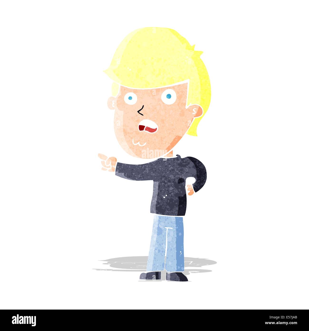cartoon shocked man pointing Stock Vector Image & Art - Alamy