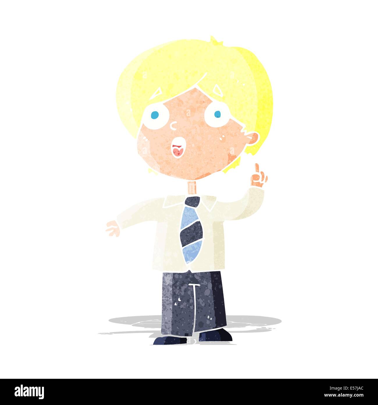 cartoon schoolboy answering question Stock Vector Image & Art - Alamy