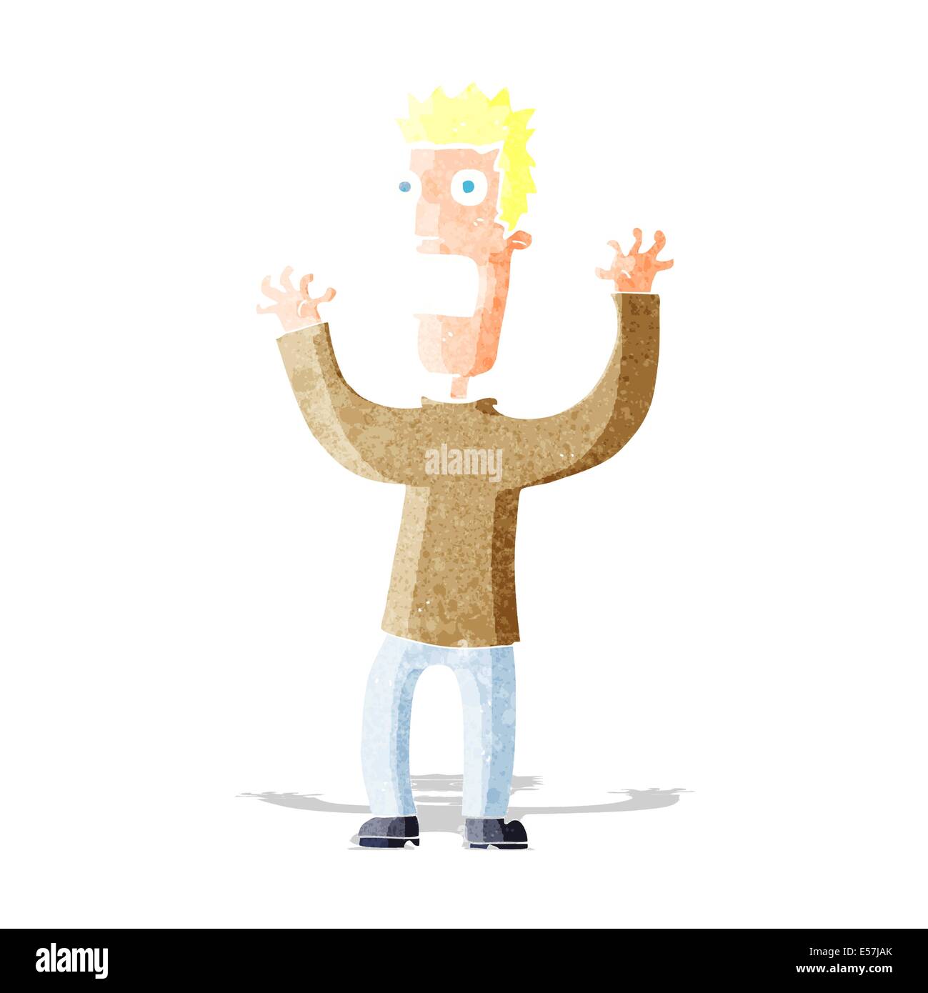 cartoon terrified man Stock Vector Image & Art - Alamy