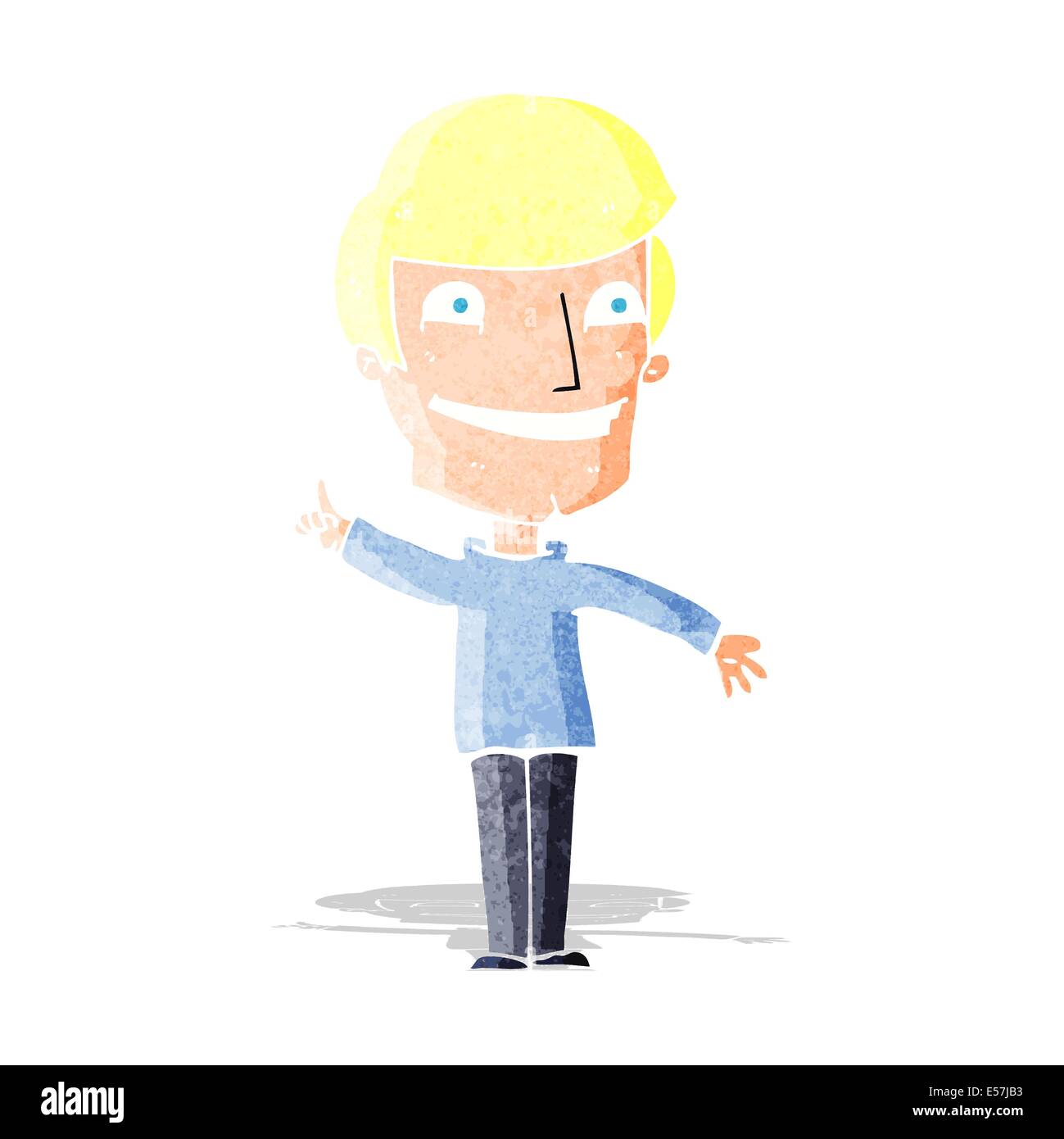cartoon grinning man with idea Stock Vector Image & Art - Alamy