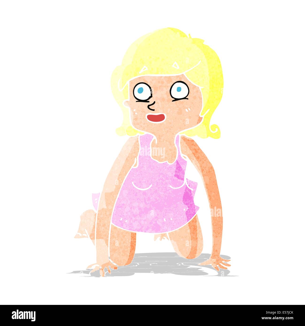 Girl all fours Stock Vector Images - Alamy