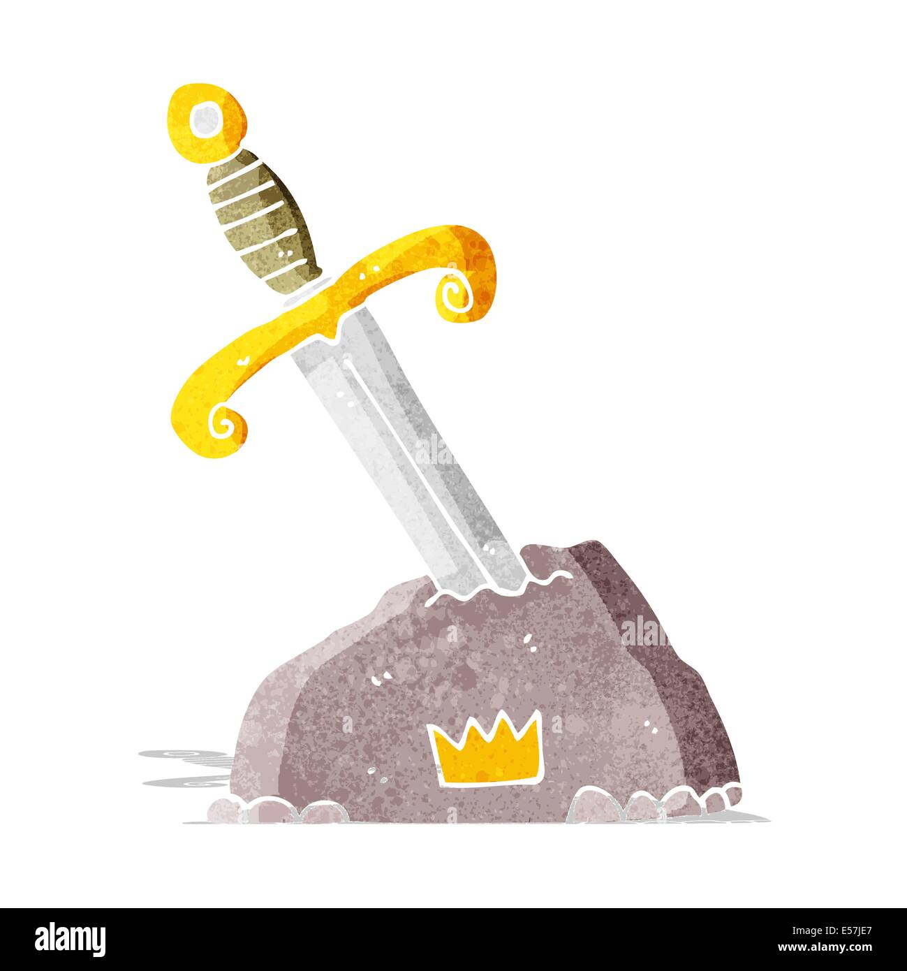 cartoon sword in stone Stock Vector Image & Art - Alamy