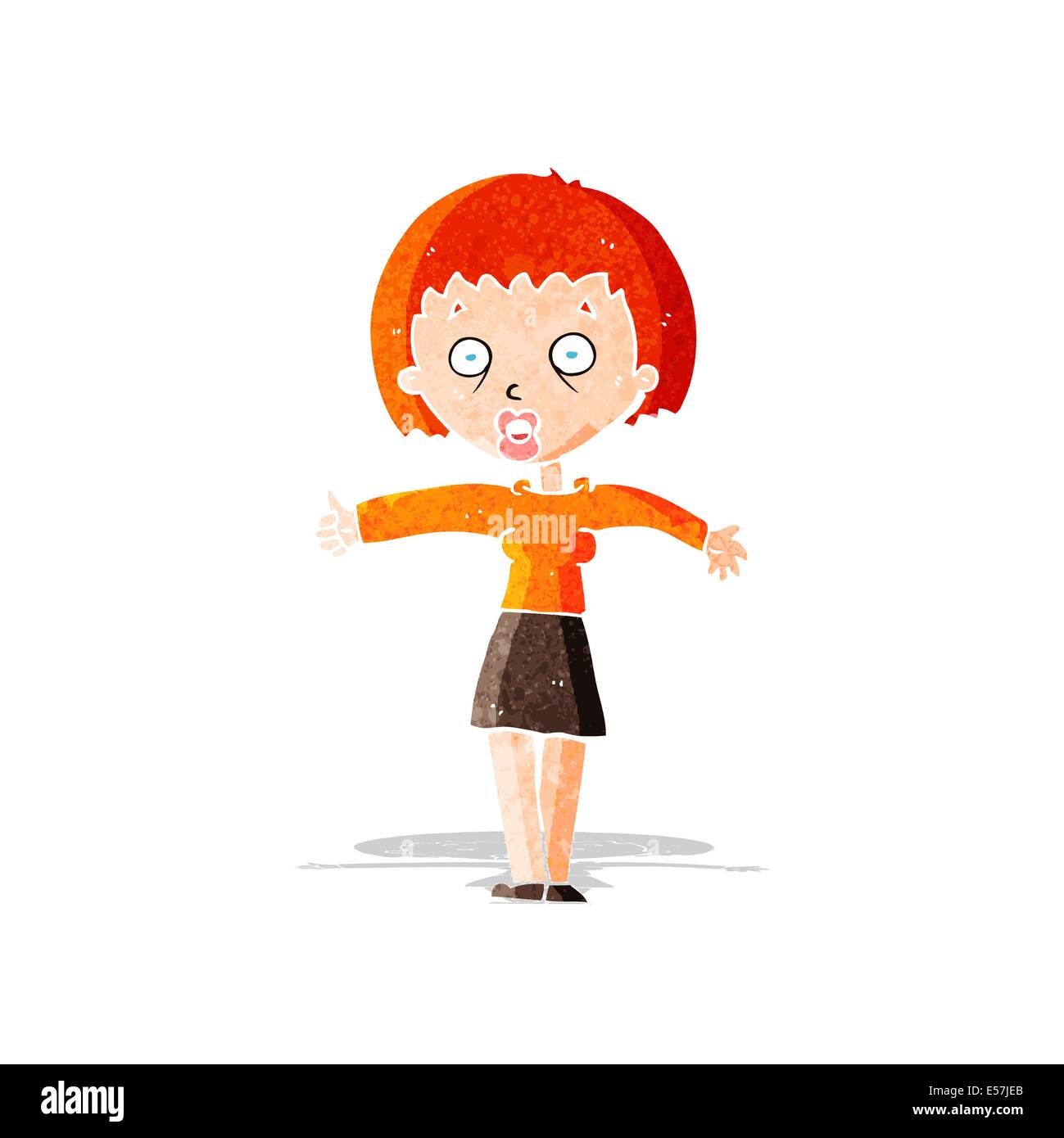 cartoon amazed woman Stock Vector Image & Art - Alamy