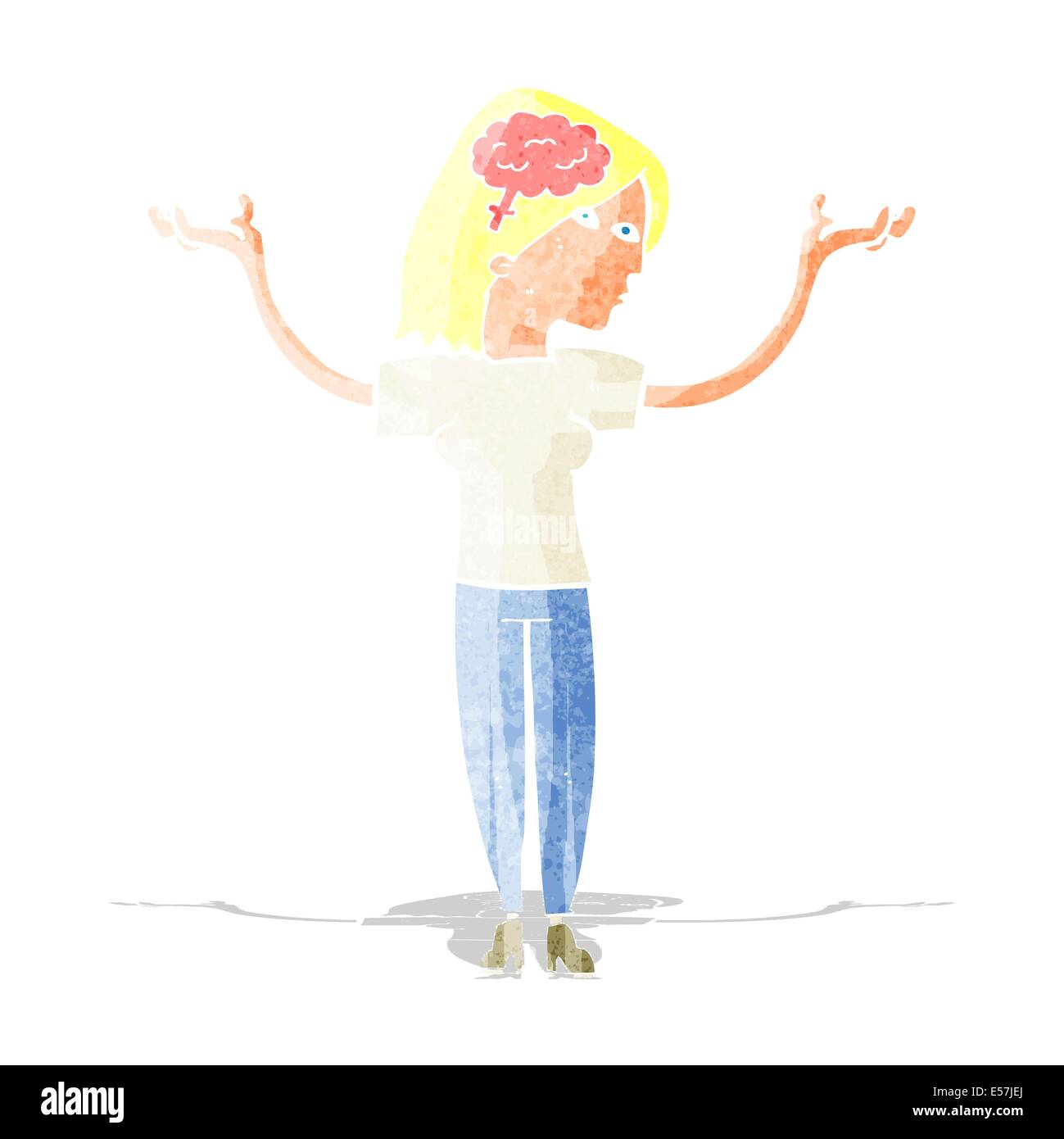 cartoon intelligent woman Stock Vector Image & Art - Alamy