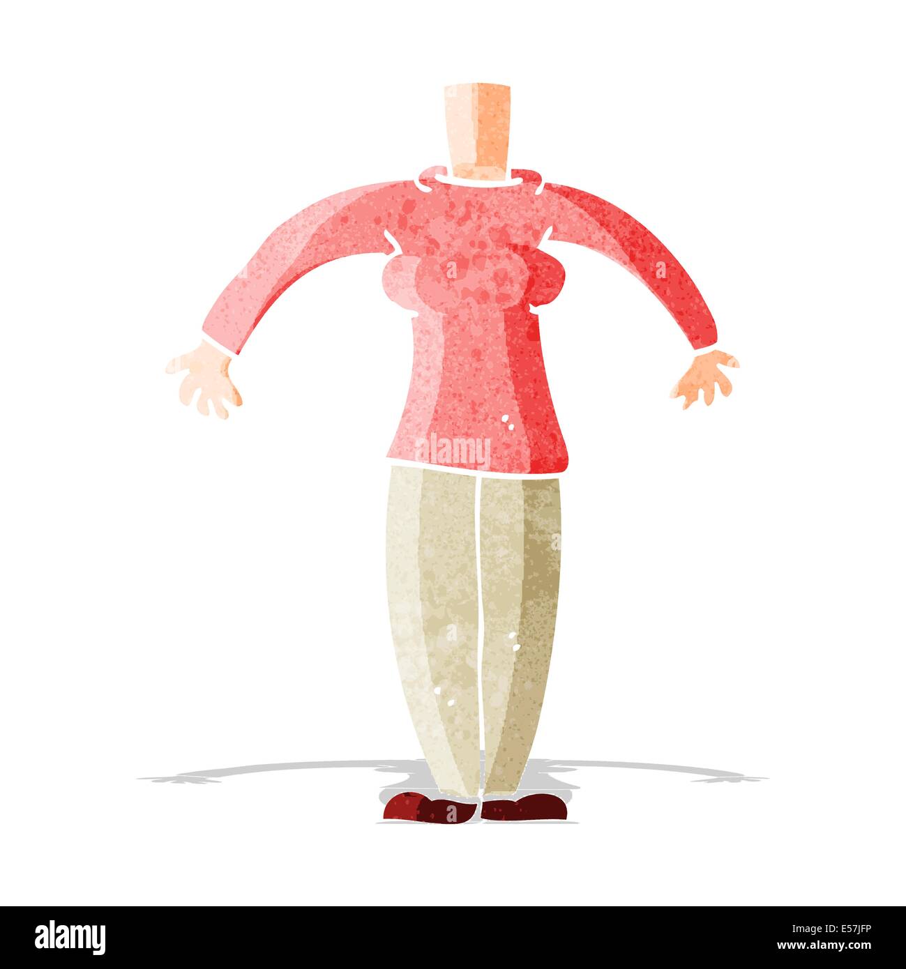 cartoon female body (add photos or mix and match cartoons Stock Vector ...