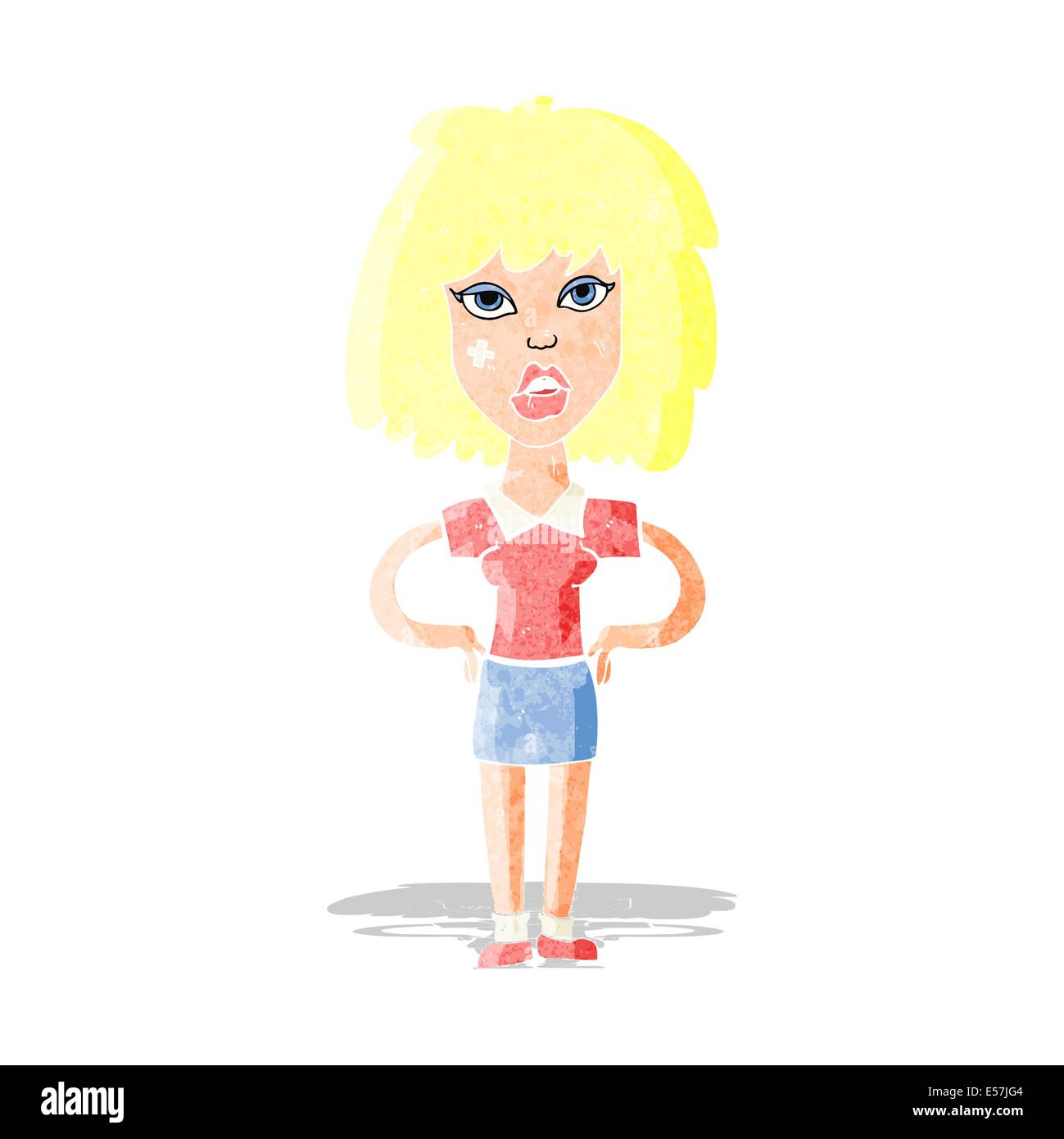 cartoon tough woman Stock Vector Image & Art - Alamy