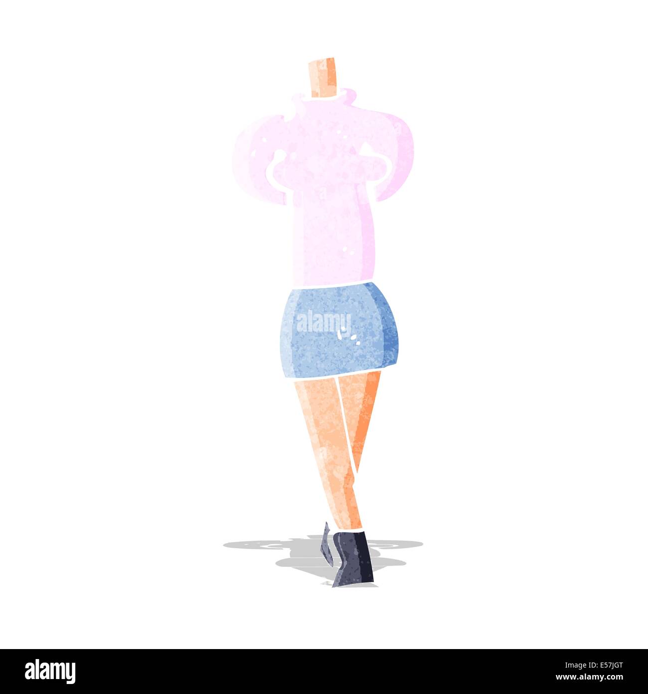 cartoon female body (mix and match cartoons or add own photos Stock ...
