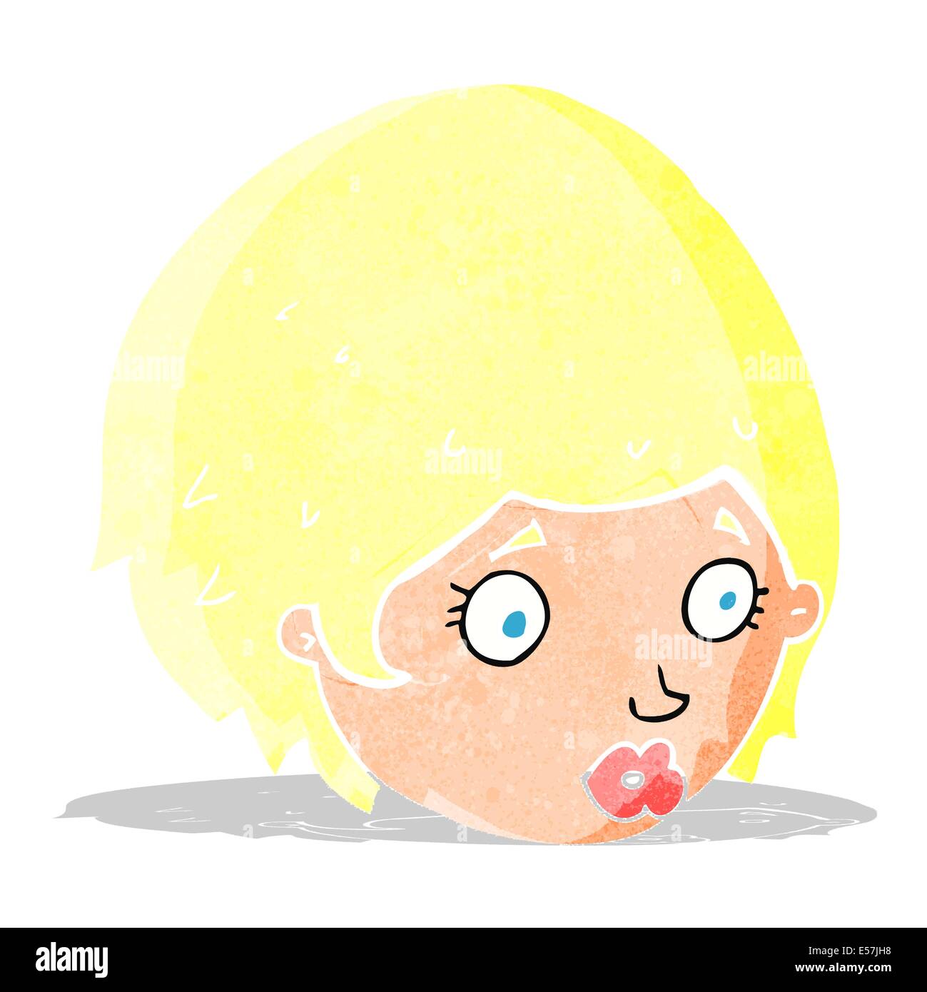 cartoon girl with concerned expression Stock Vector Image & Art - Alamy