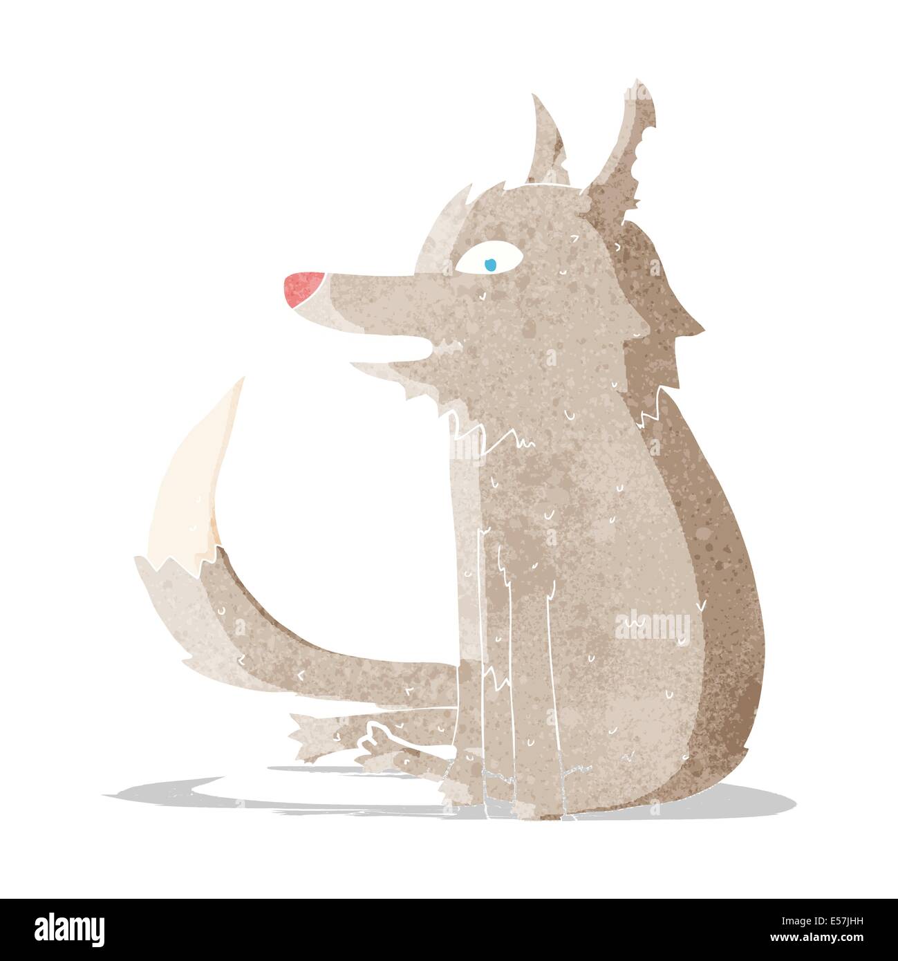 cartoon wolf sitting Stock Vector Image & Art - Alamy