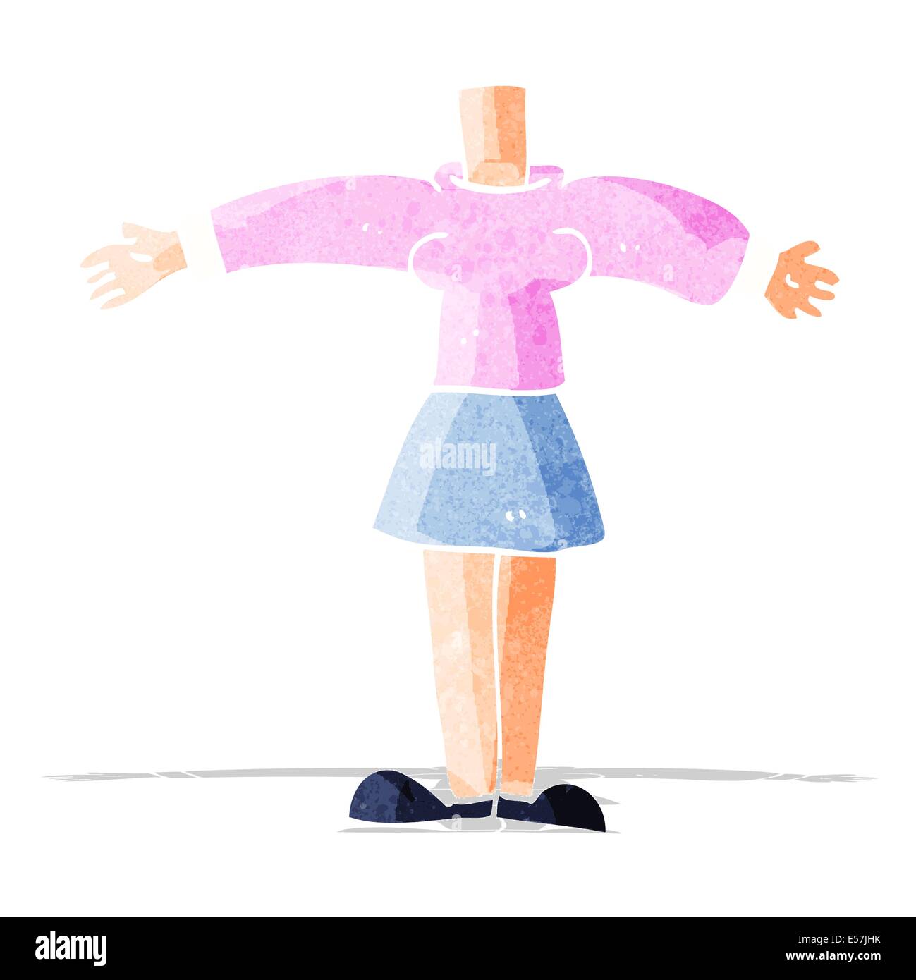 cartoon female body (add photos or mix and match cartoons Stock Vector ...