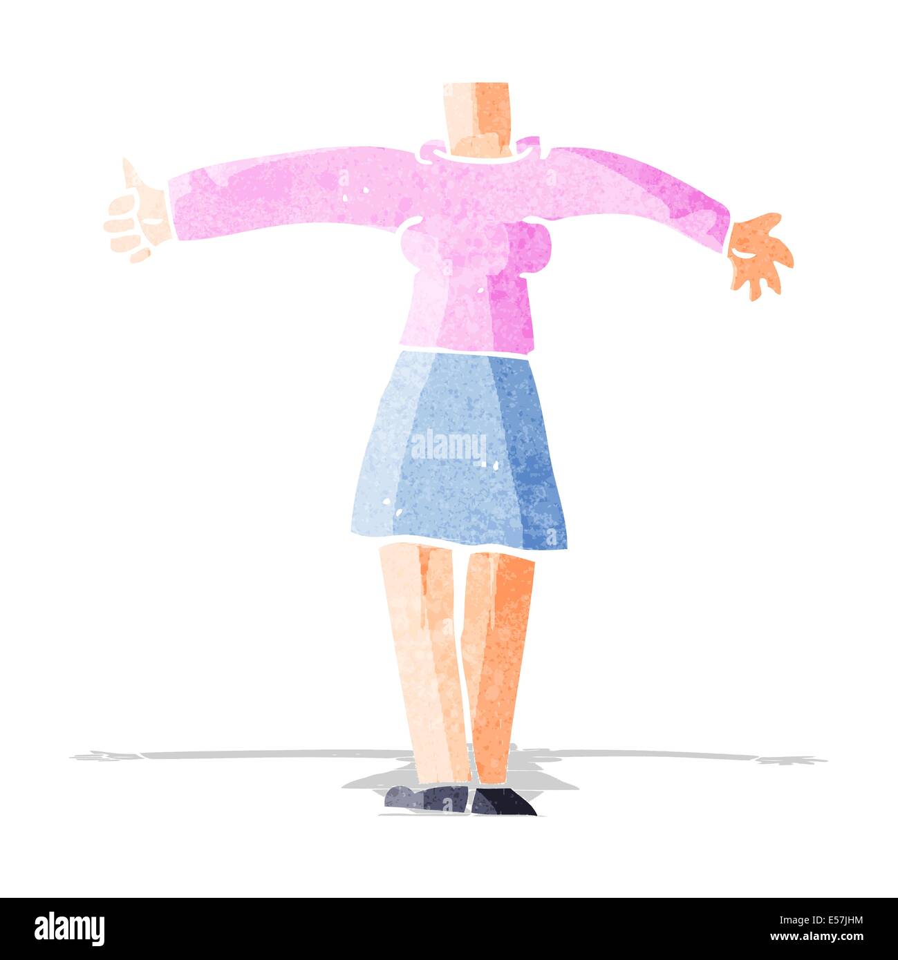 cartoon female body (add photos or mix and match cartoons Stock Vector ...