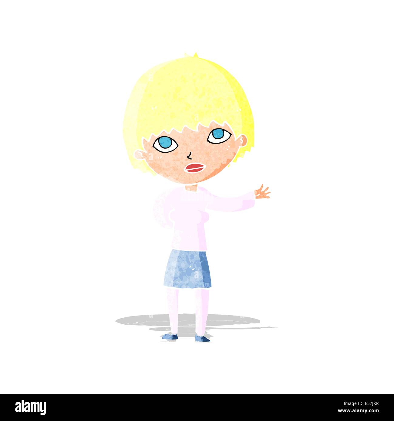 cartoon woman explaining Stock Vector Image & Art - Alamy