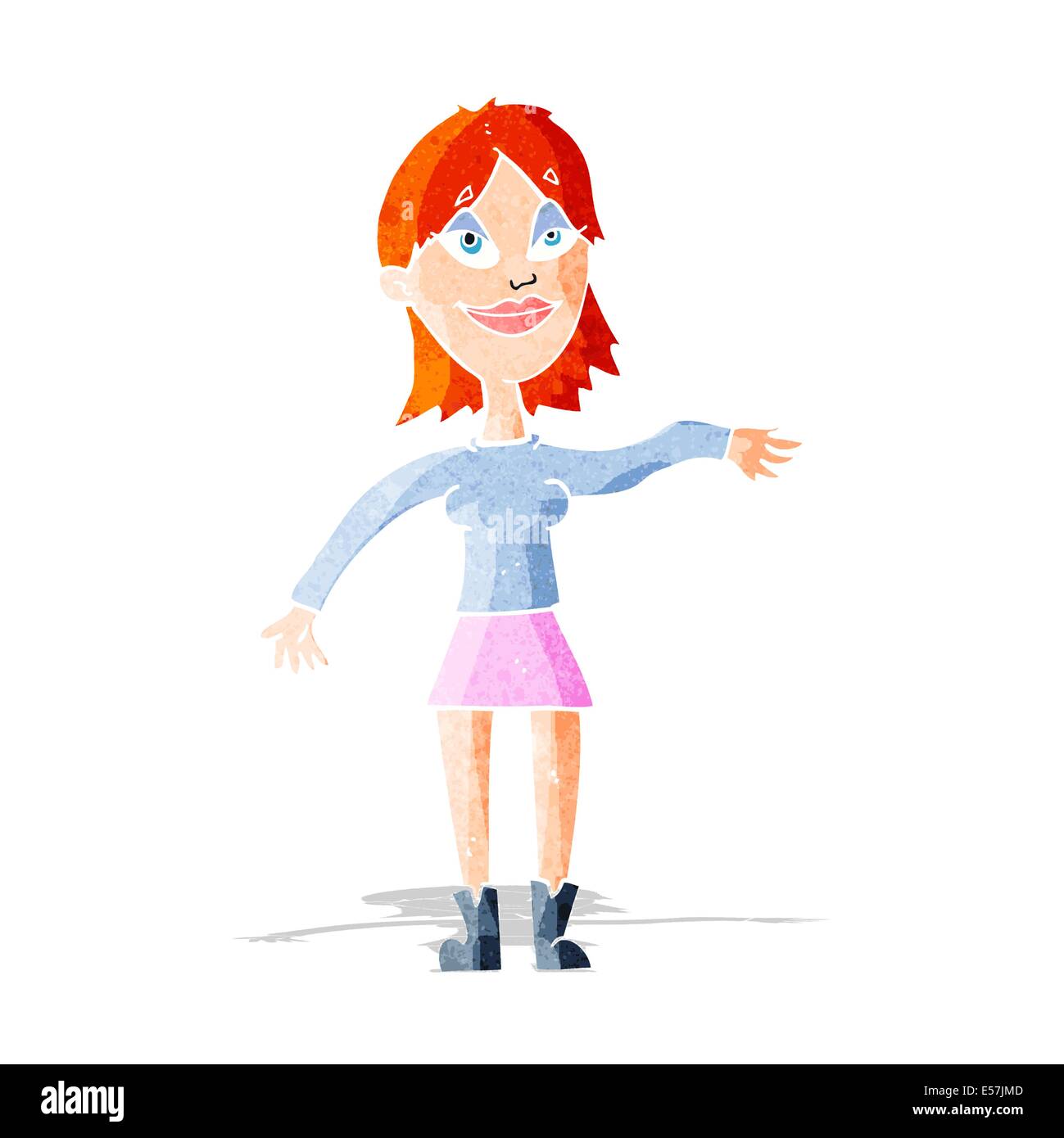 cartoon woman making hand gesture Stock Vector Image & Art - Alamy