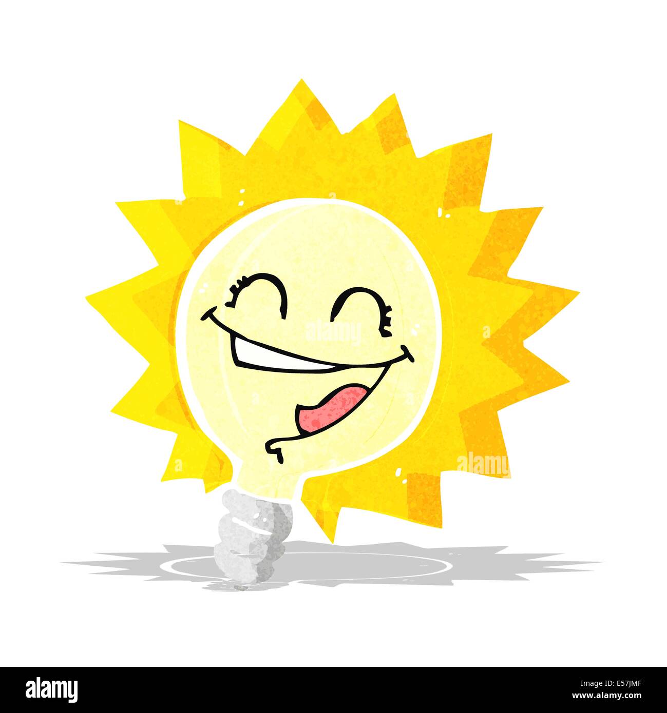 happy light bulb cartoon Stock Vector Image & Art - Alamy