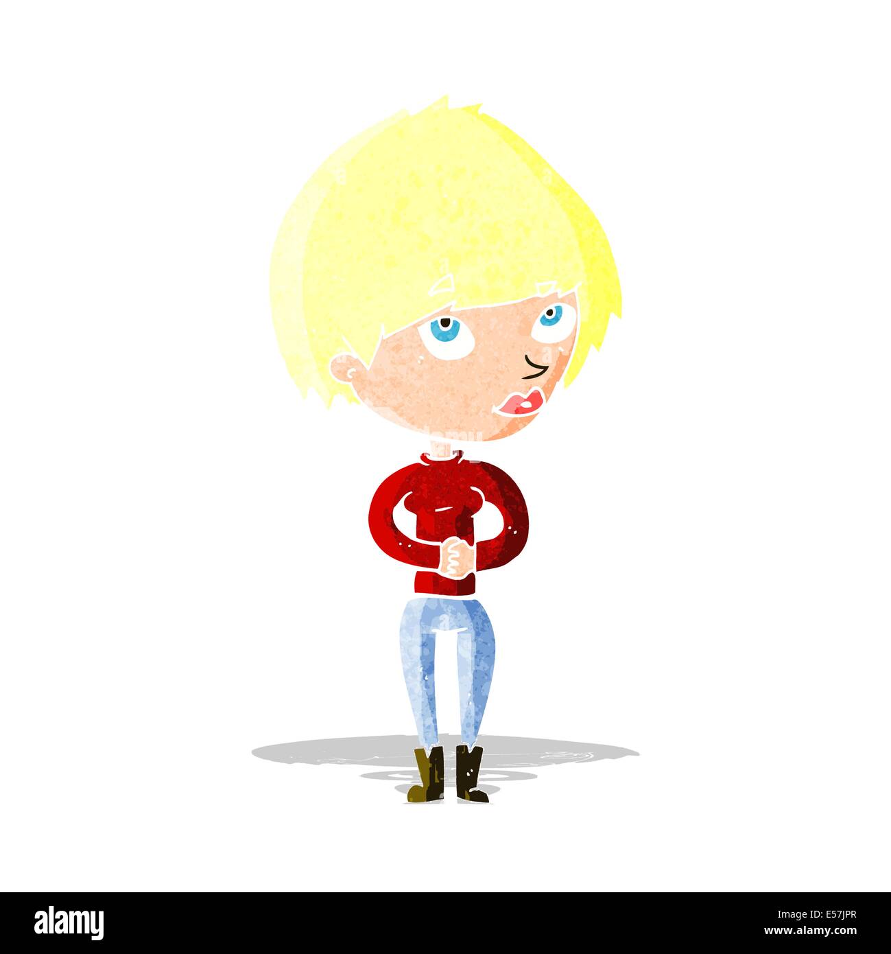 cartoon woman considering Stock Vector Image & Art - Alamy