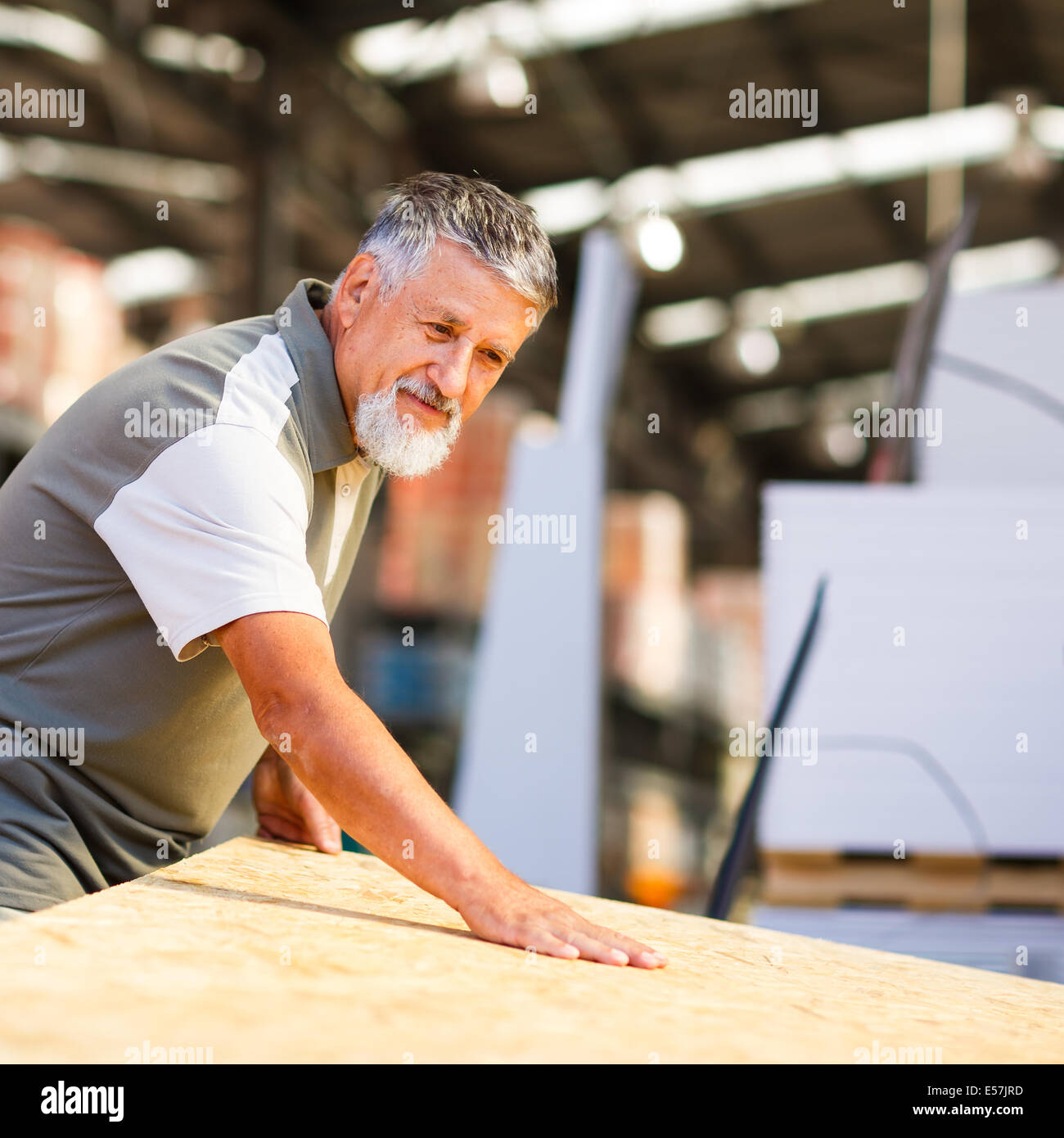 Man choosing and buying construction wood in a DIY store for his DIY ...
