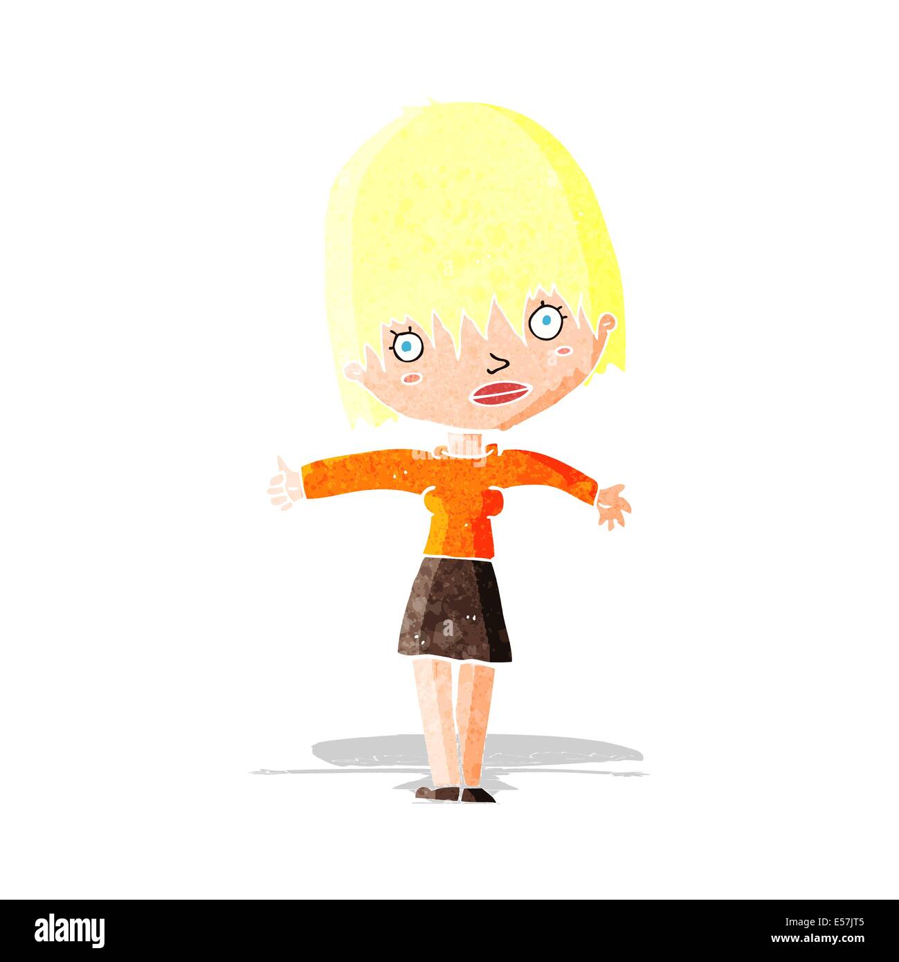 cartoon curious woman Stock Vector Image & Art - Alamy