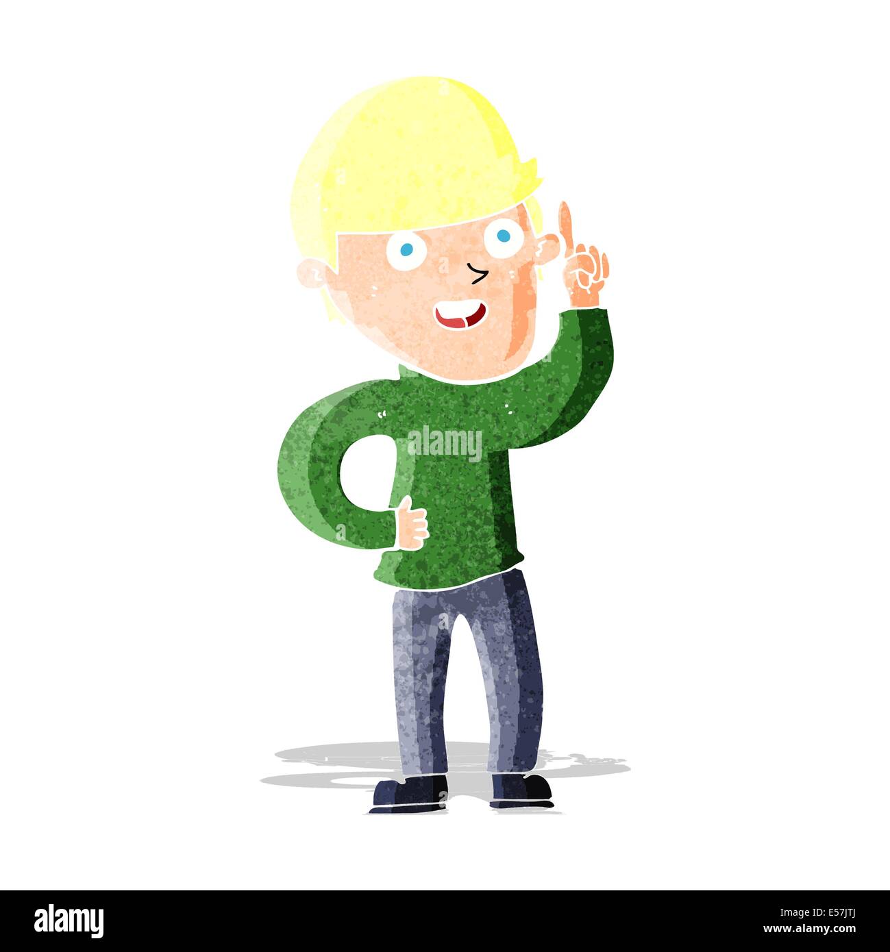 cartoon boy with idea Stock Vector Image & Art - Alamy